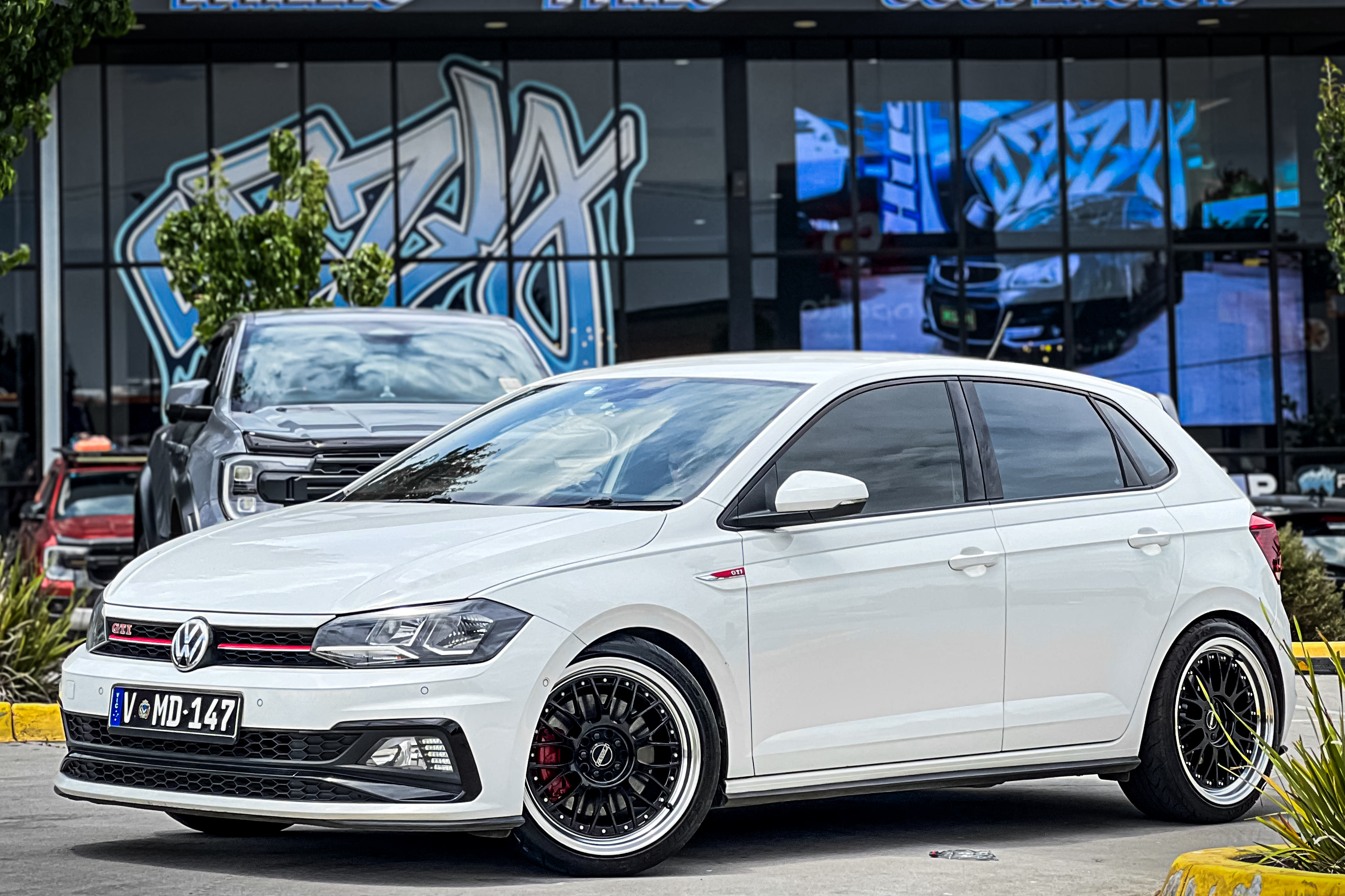 volkswagen golf hussla 030 gloss black wheel #17564