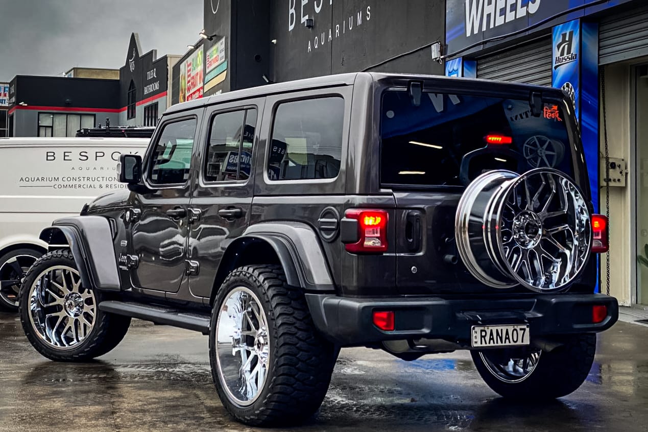 jeep wrangler hussla troop chrome chrome wheel #17603