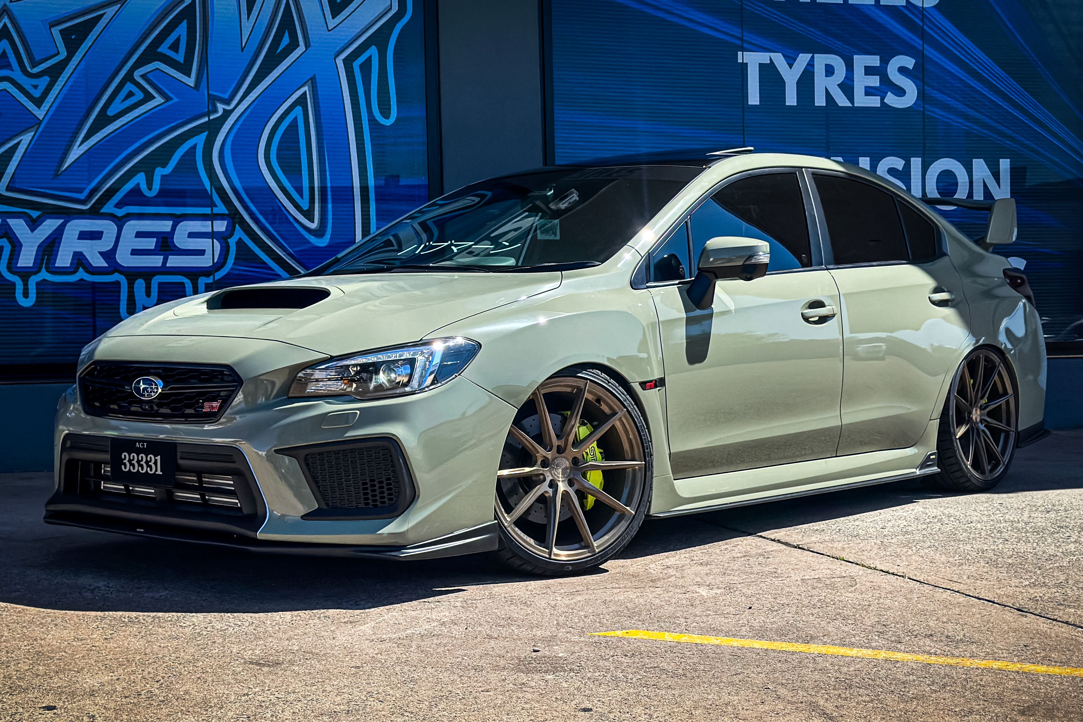 subaru wrx vertini rf1.1 titanium bronze wheel #17612