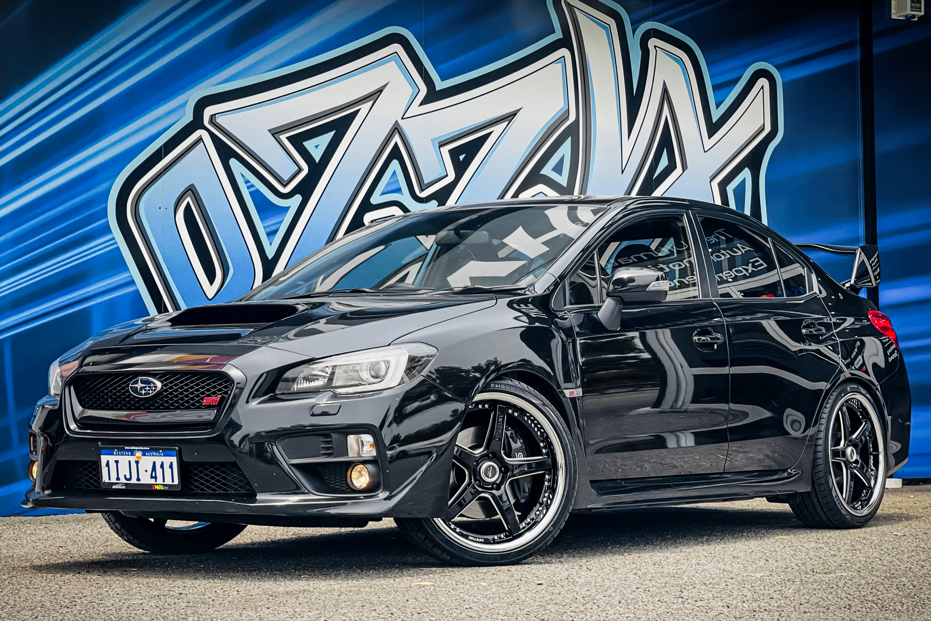 SUBARU WRX VERTINI DRIFT GLOSS BLACK CHROME LIP Wheel #17615