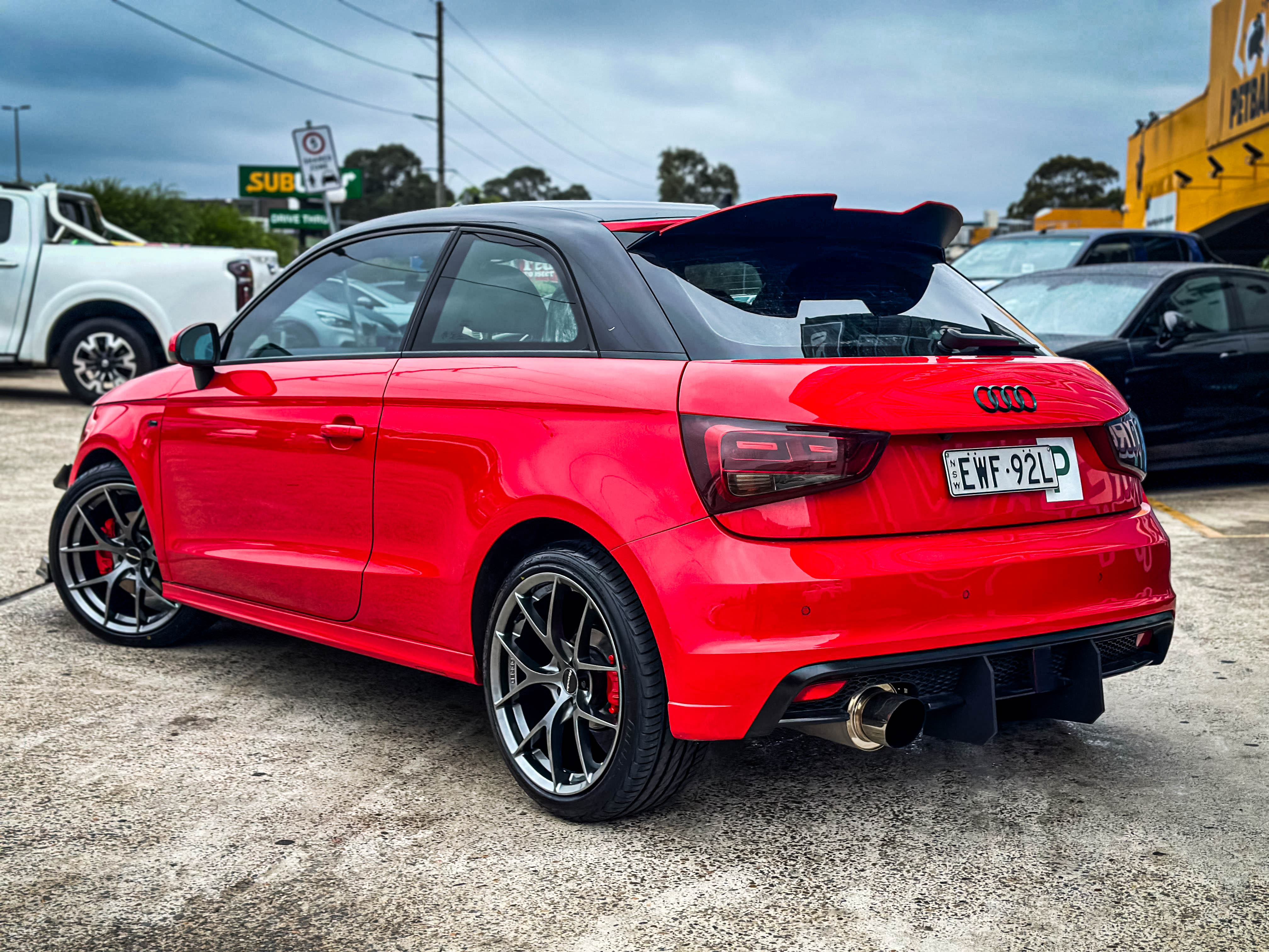 audi a1 hussla forged b5 diamond black wheel #17624