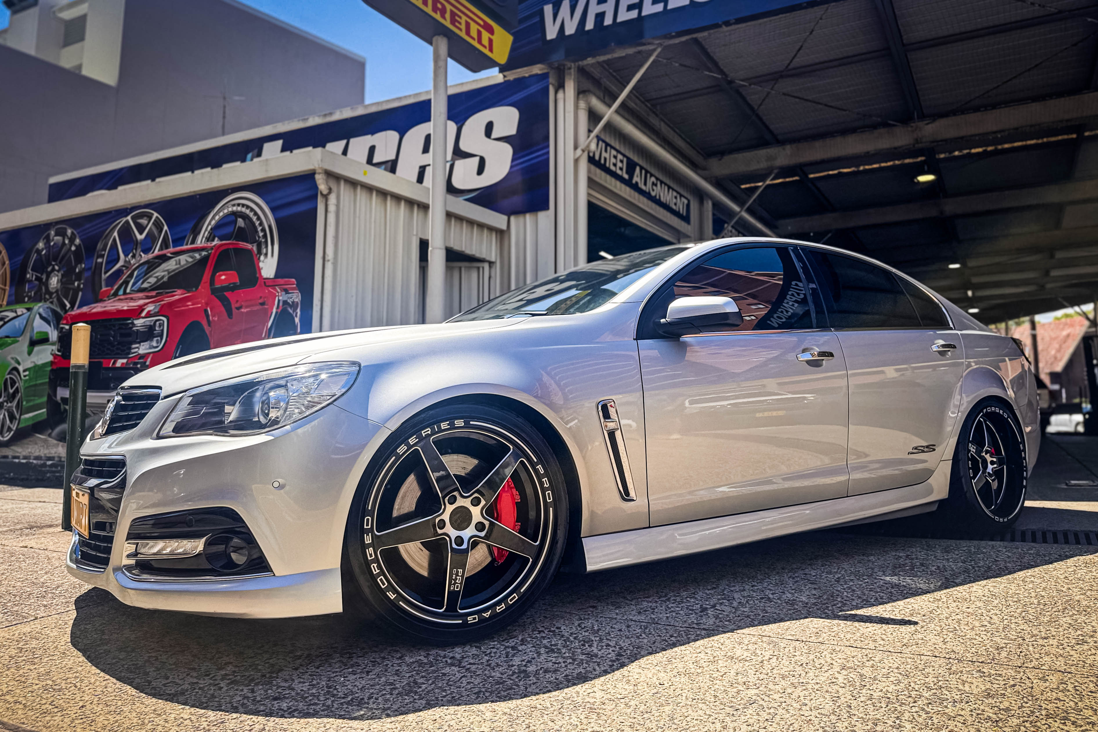 holden commodore pro drag pd1 black lip wheel #17643