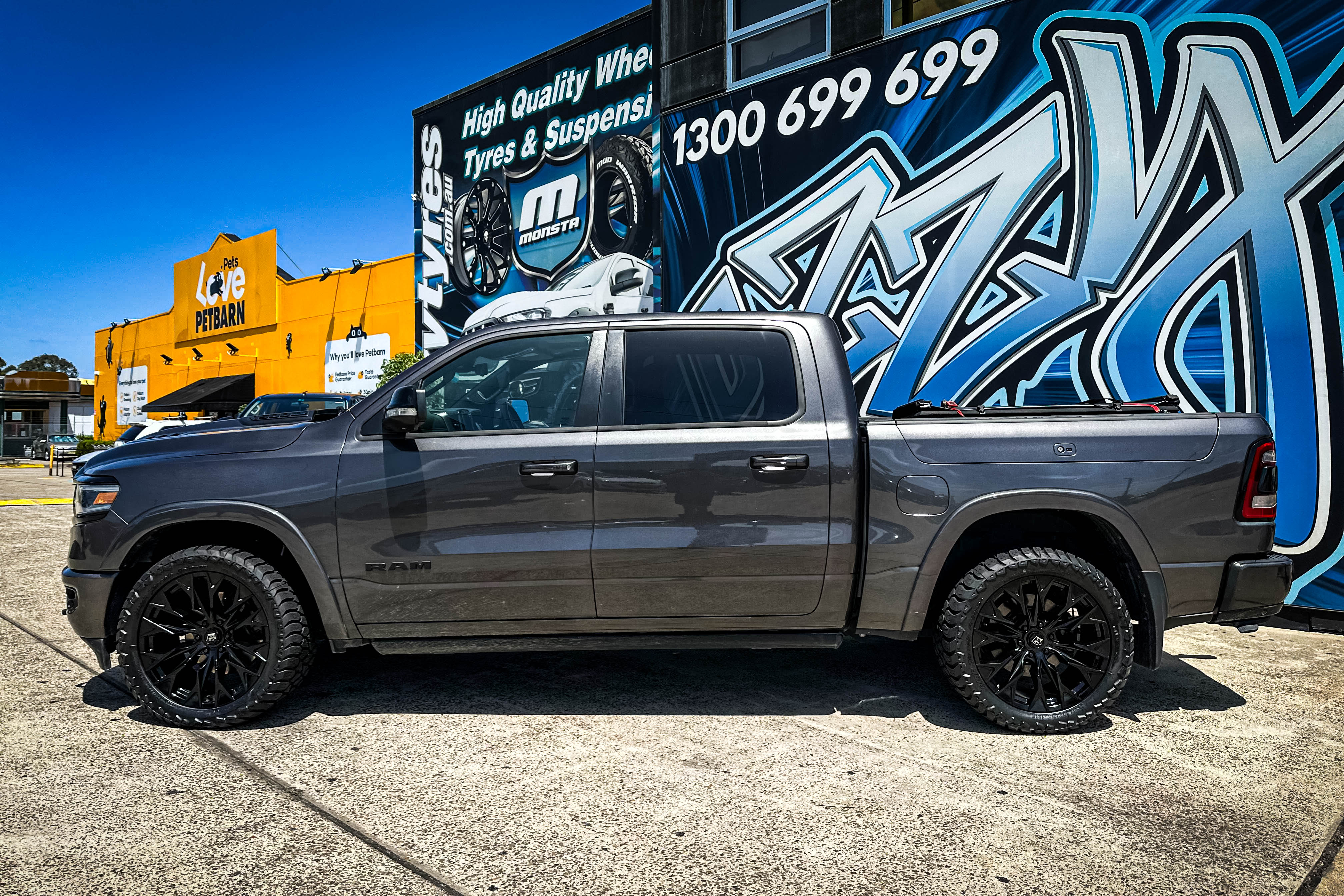 ram 1500 hussla phantom gloss black wheel #17660
