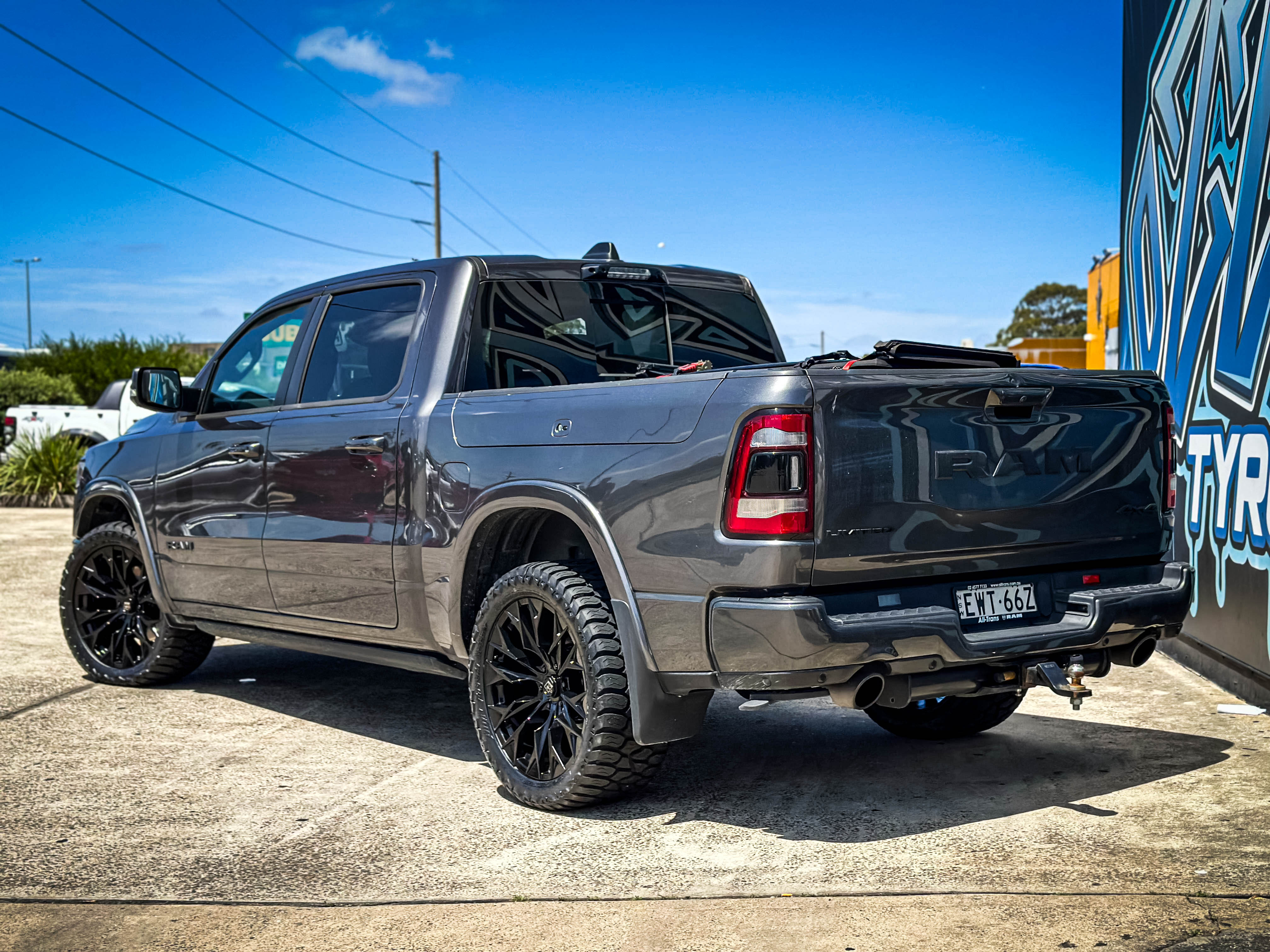 ram 1500 hussla phantom gloss black wheel #17660