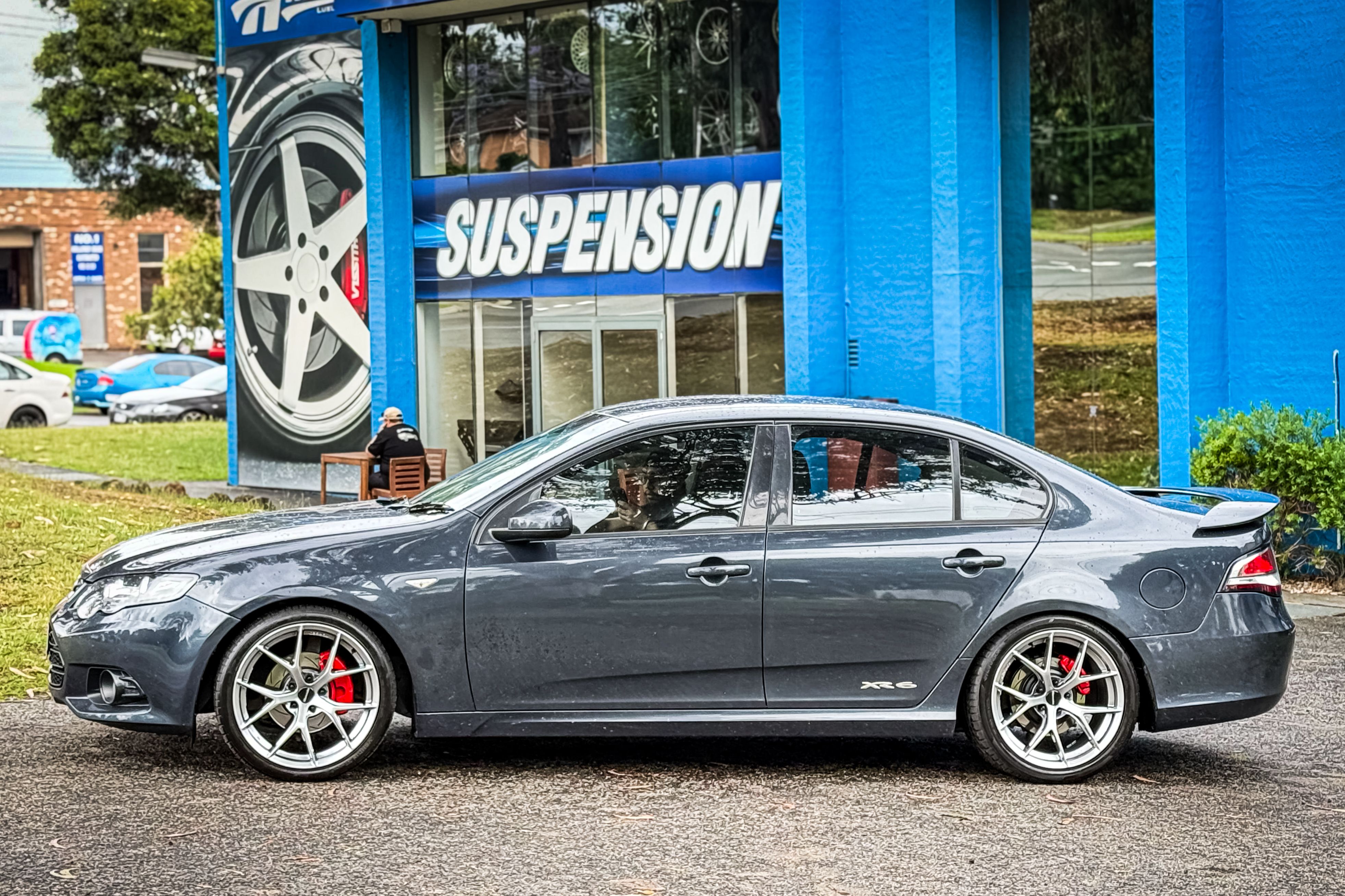 ford falcon hussla forged b6 diamond black wheel #17686