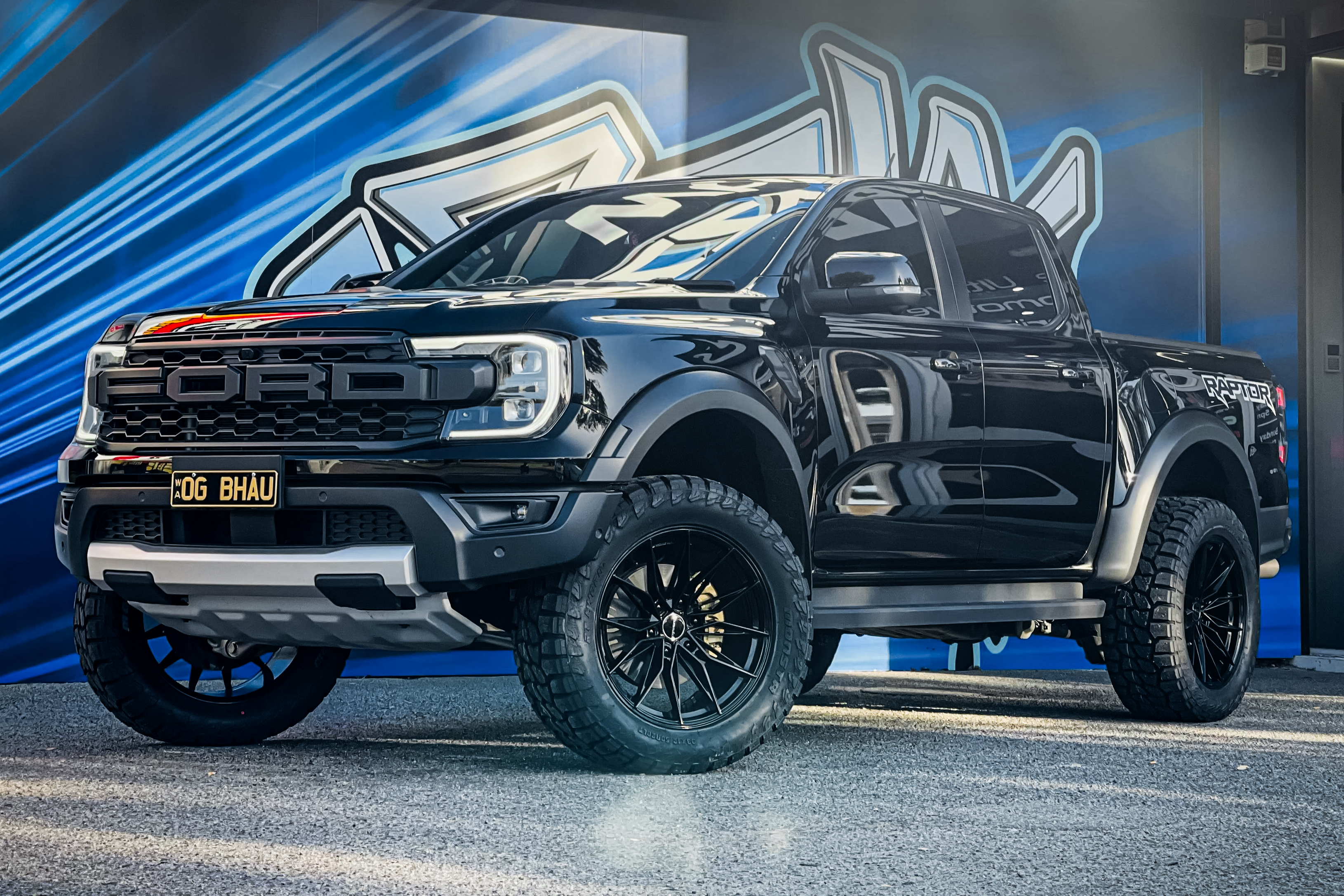 ford ranger hussla villain gloss black wheel #17689