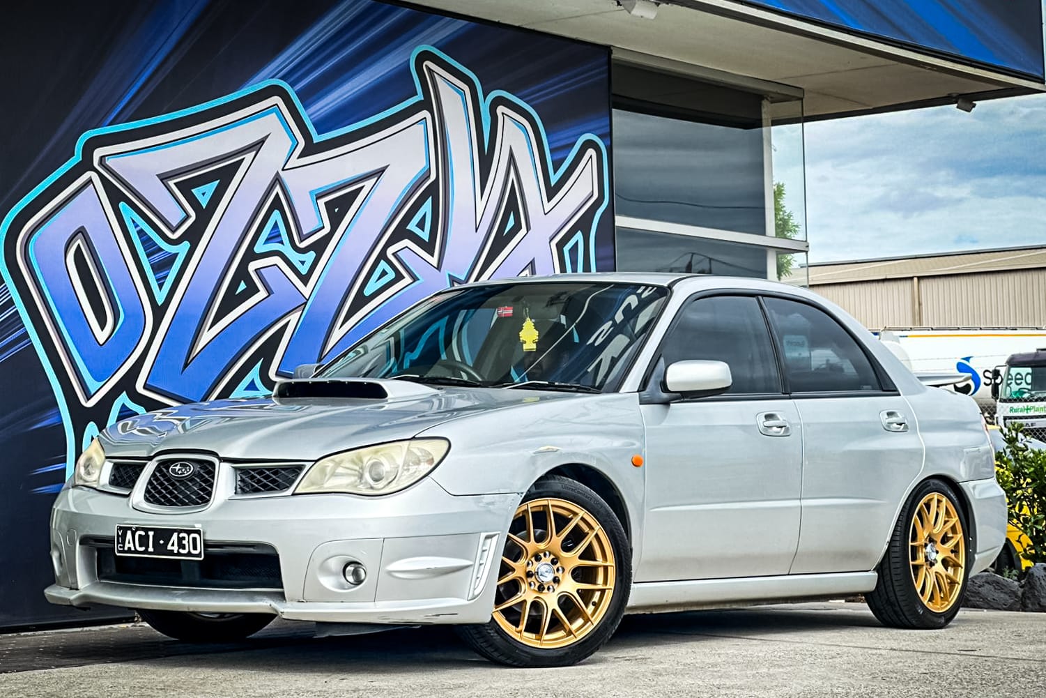 subaru wrx hussla 030 gold wheel #17705