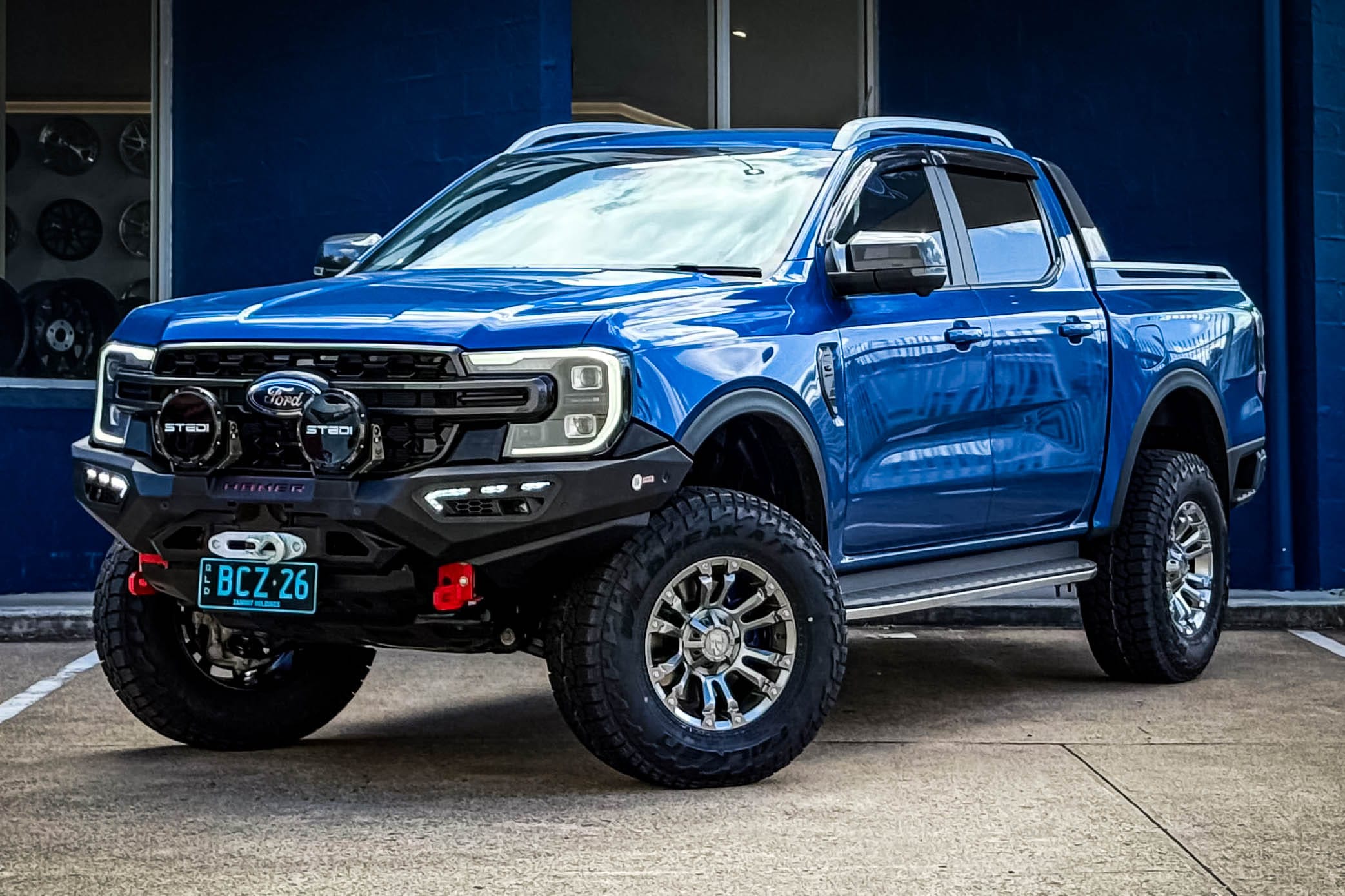 FORD RANGER HUSSLA AMBUSH HYPER BLACK CHROME BOLTS Wheel #17729