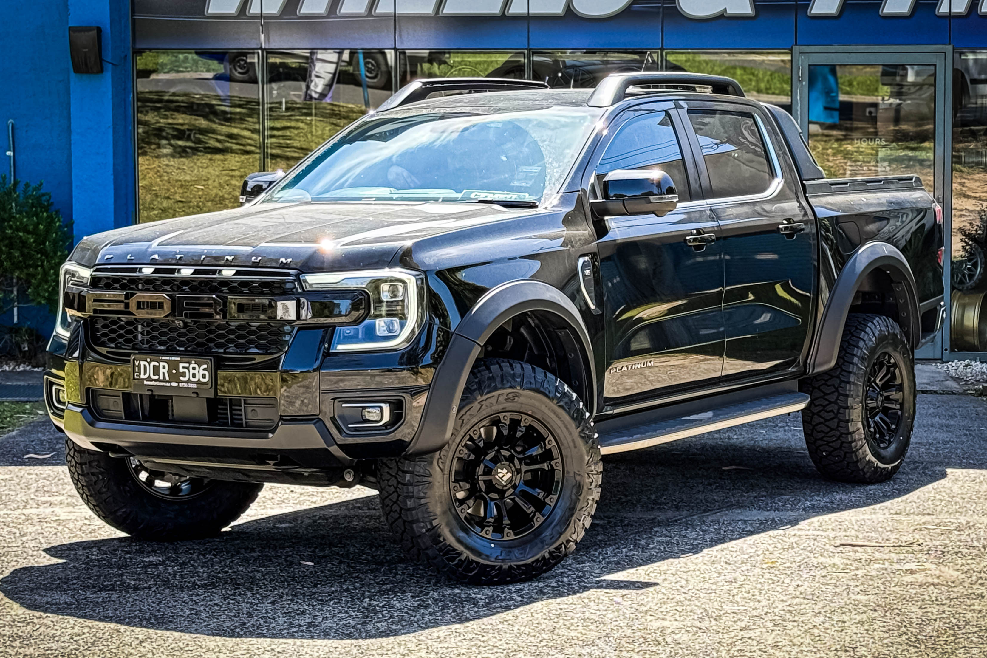 ford ranger hussla ambush matte black wheel #17730