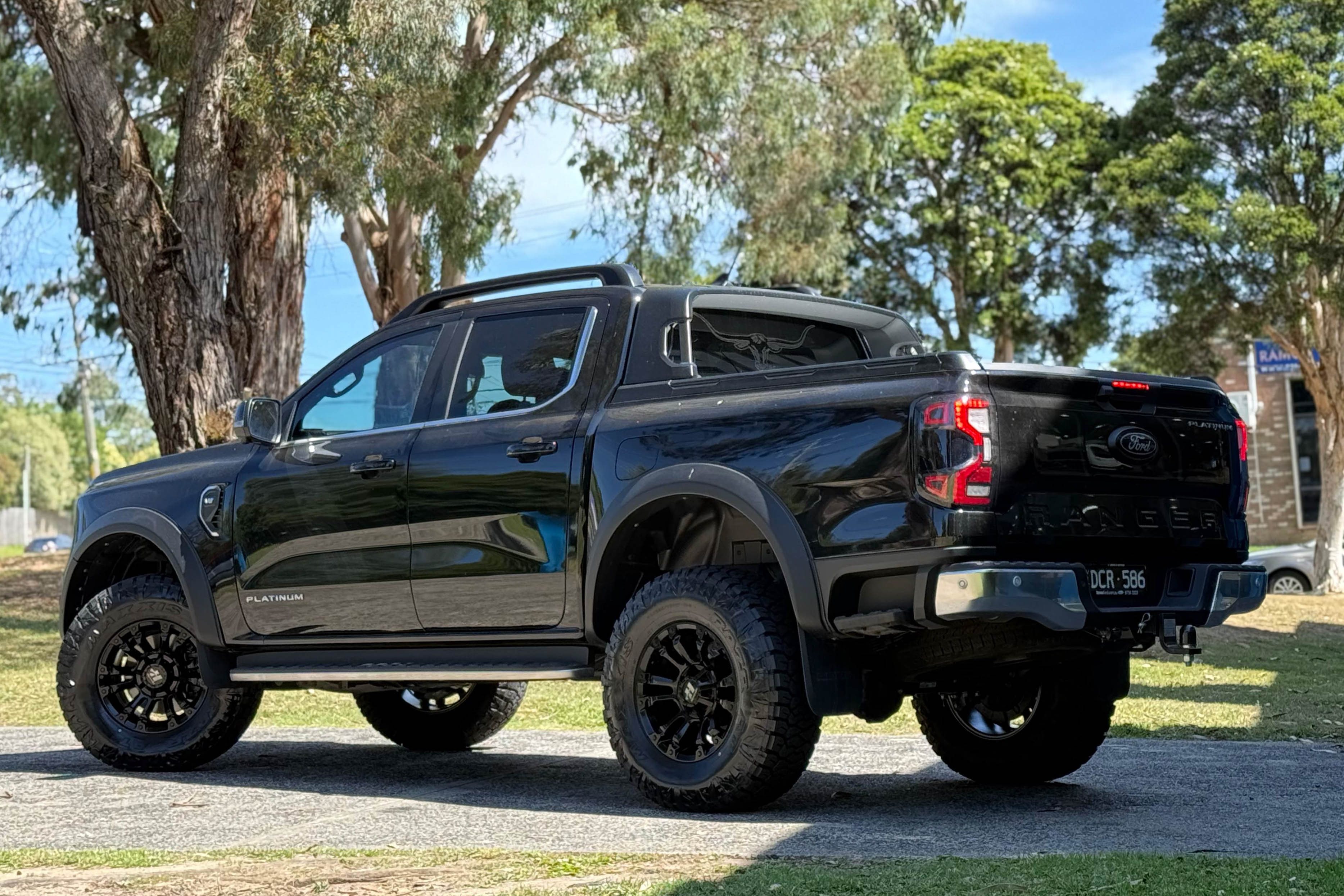 ford ranger hussla ambush matte black wheel #17730
