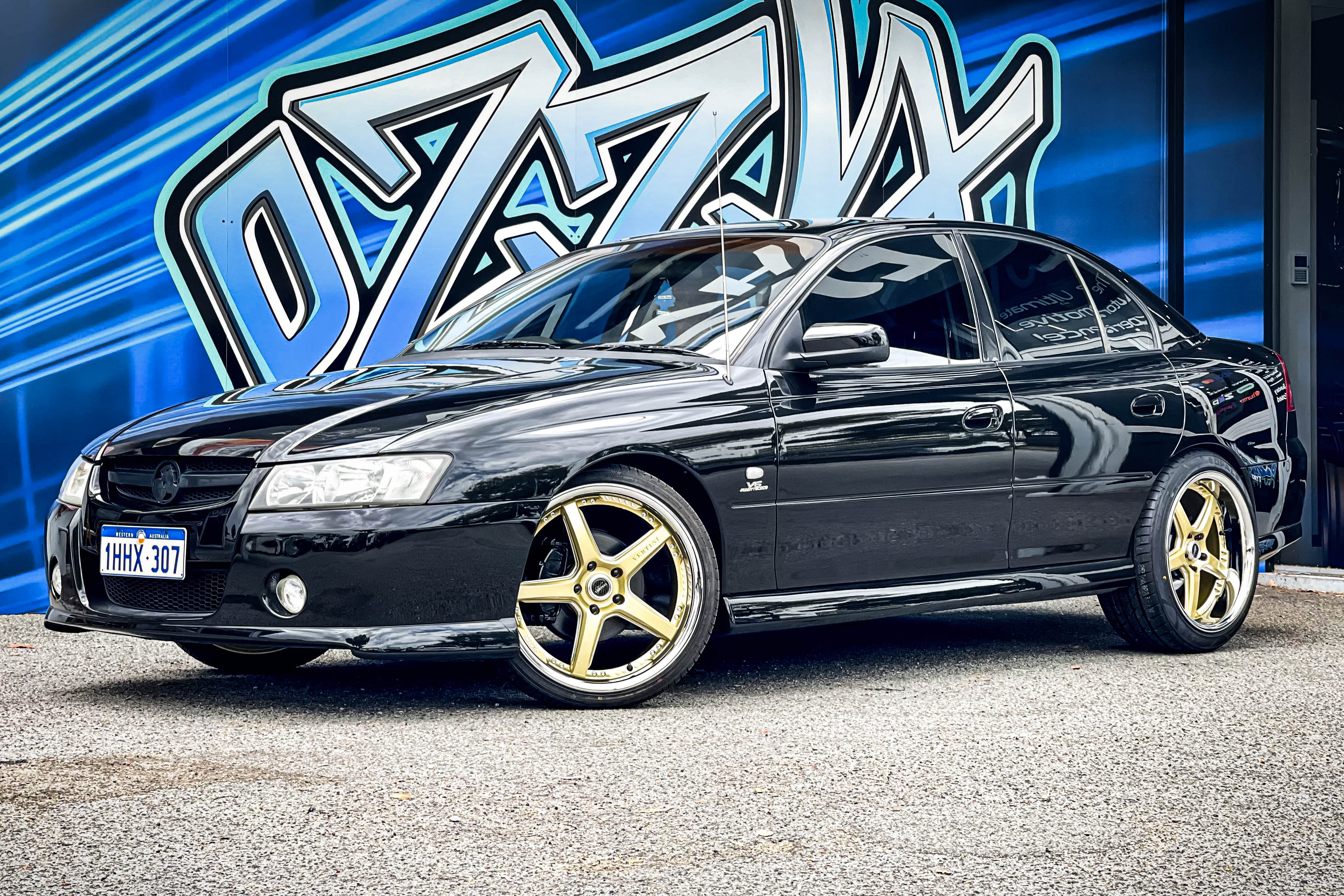 holden commodore vertini drift gold chrome lip wheel #17735