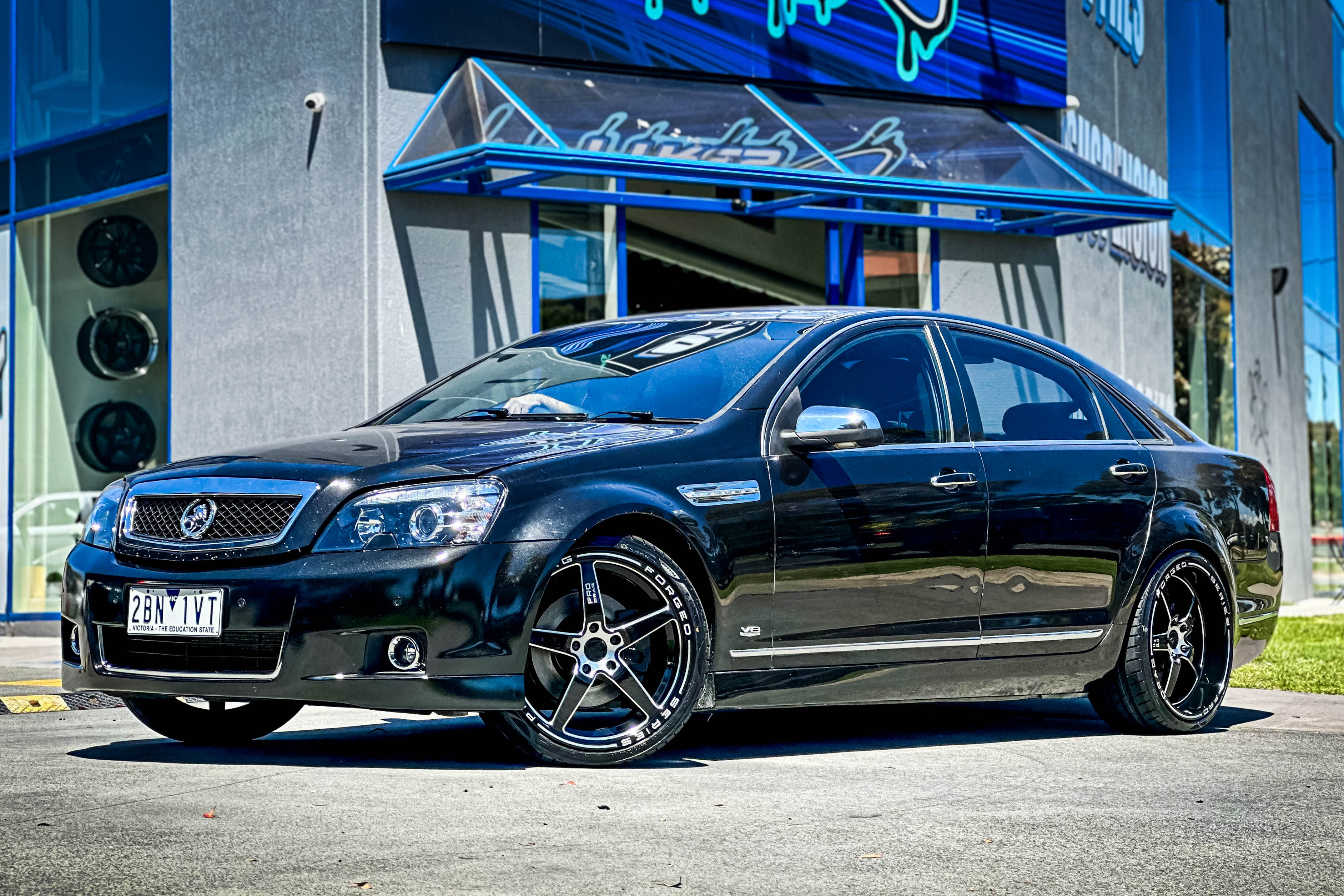 holden caprice pro drag pd1 black lip wheel #17737