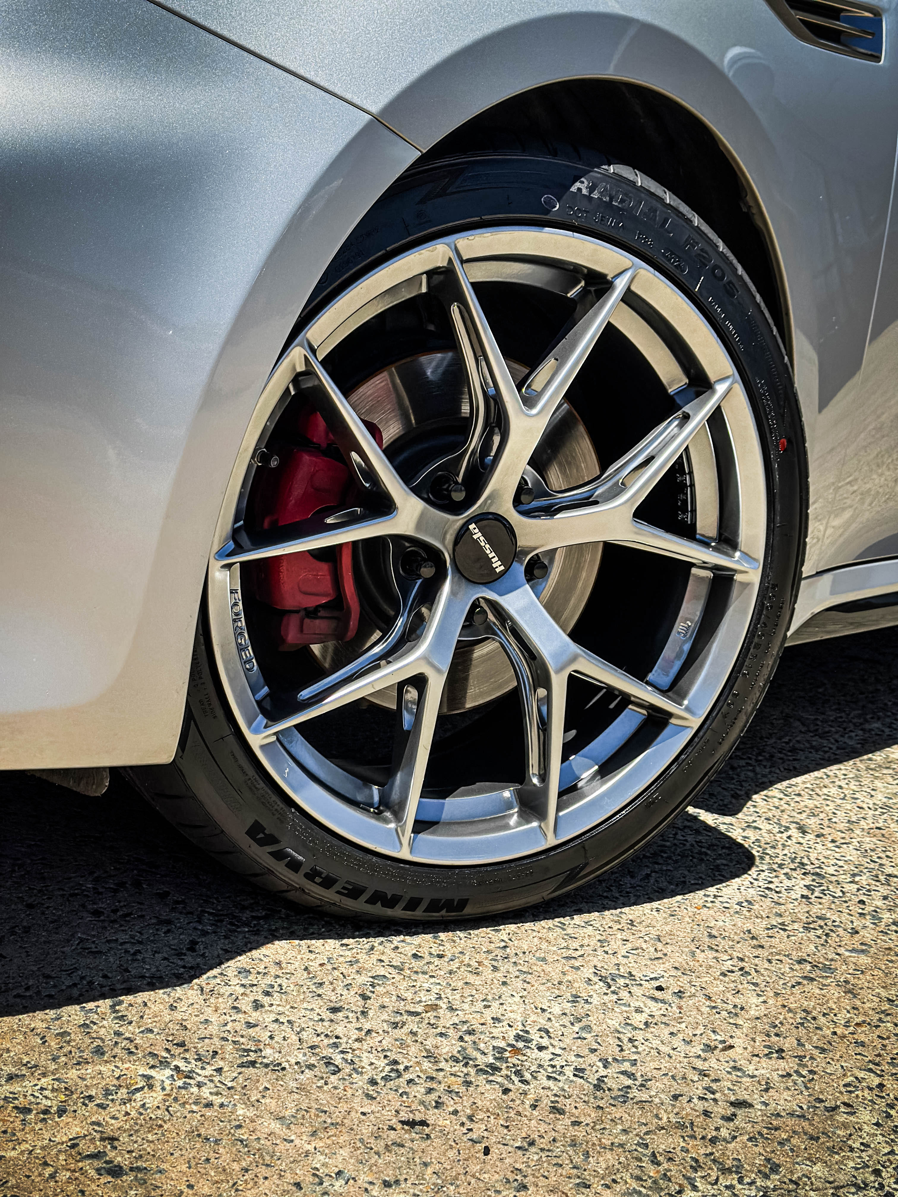 kia optima hussla forged b6 diamond black wheel #17747