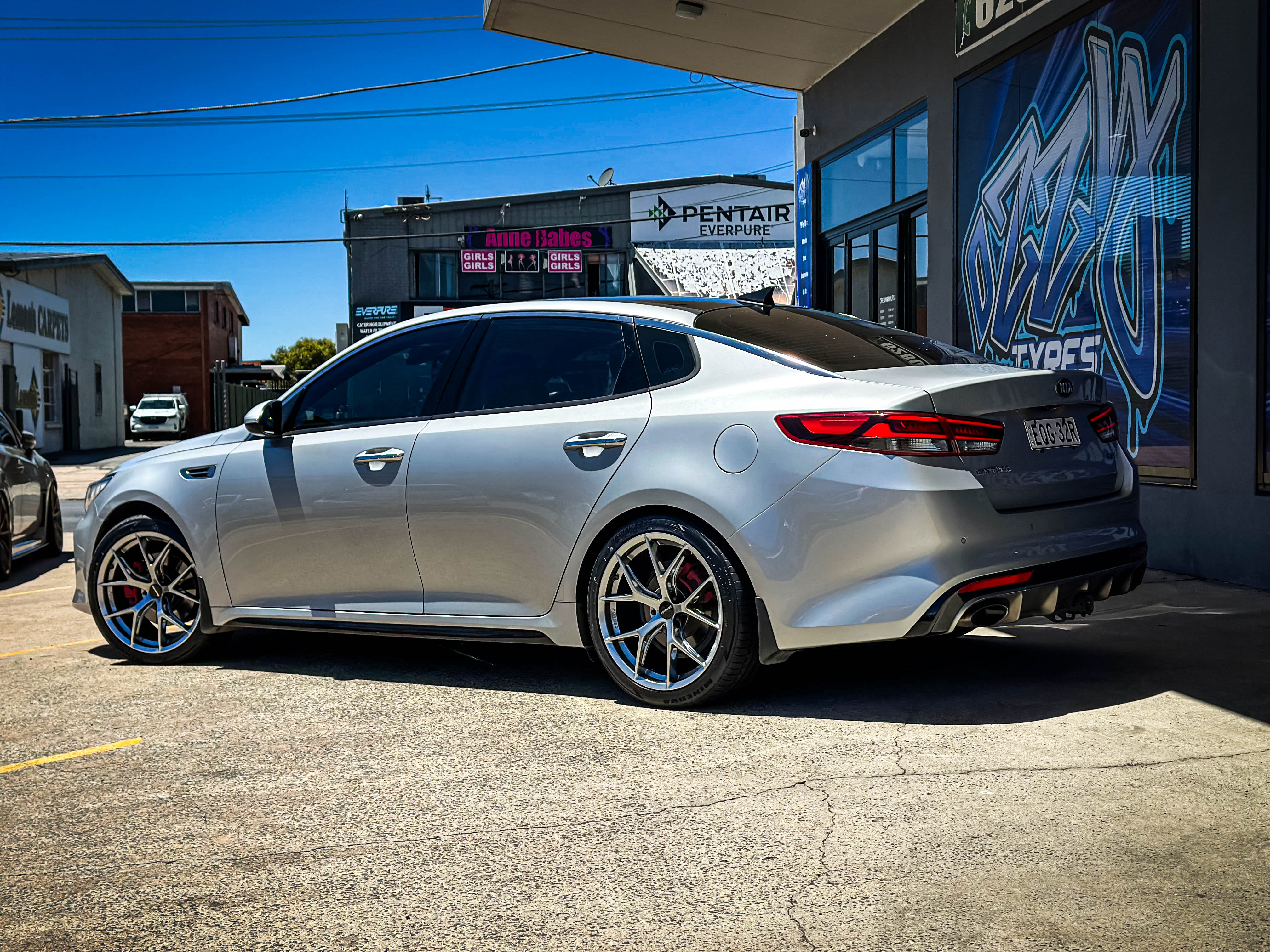 kia optima hussla forged b6 diamond black wheel #17747