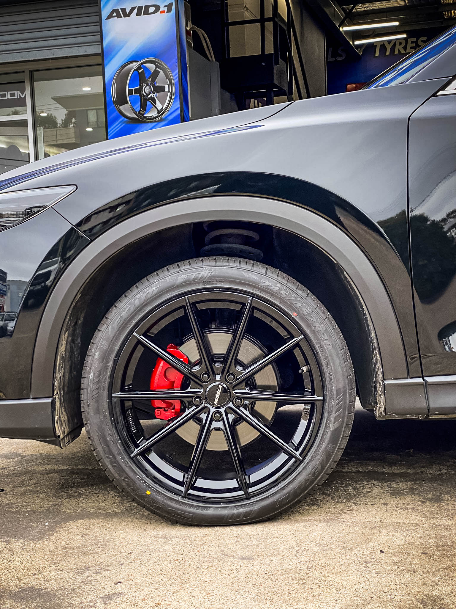 mazda cx-8 hussla moz gloss black wheel #17752