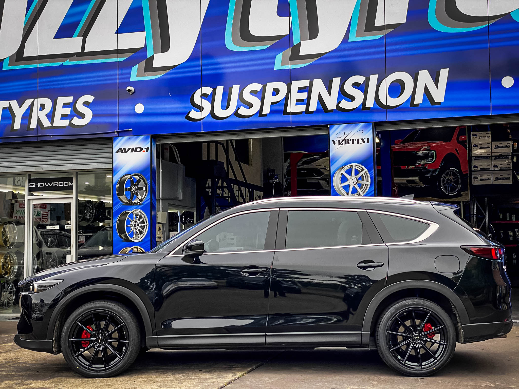 mazda cx-8 hussla moz gloss black wheel #17752