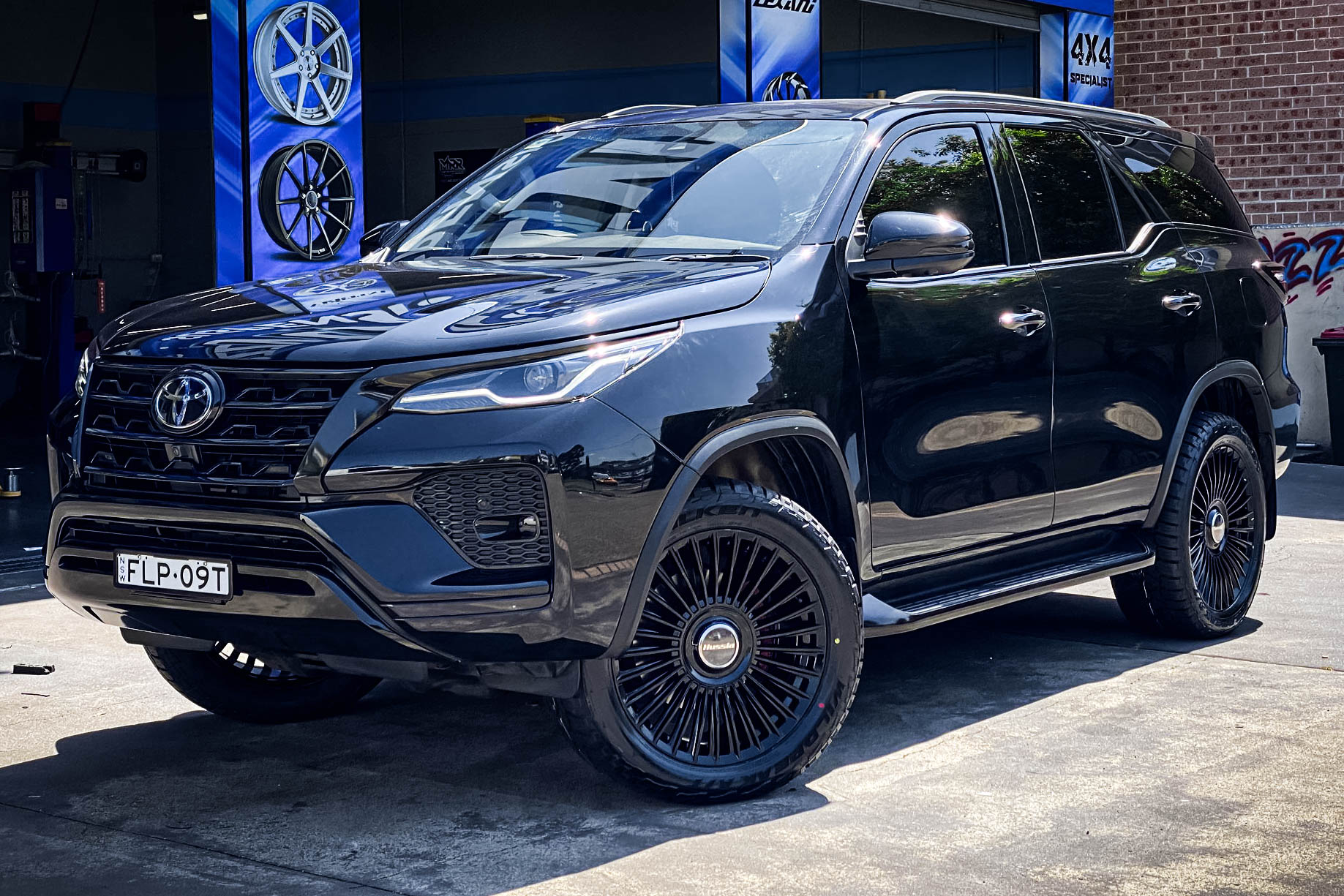 toyota fortuner hussla dubai gloss black wheel #17771