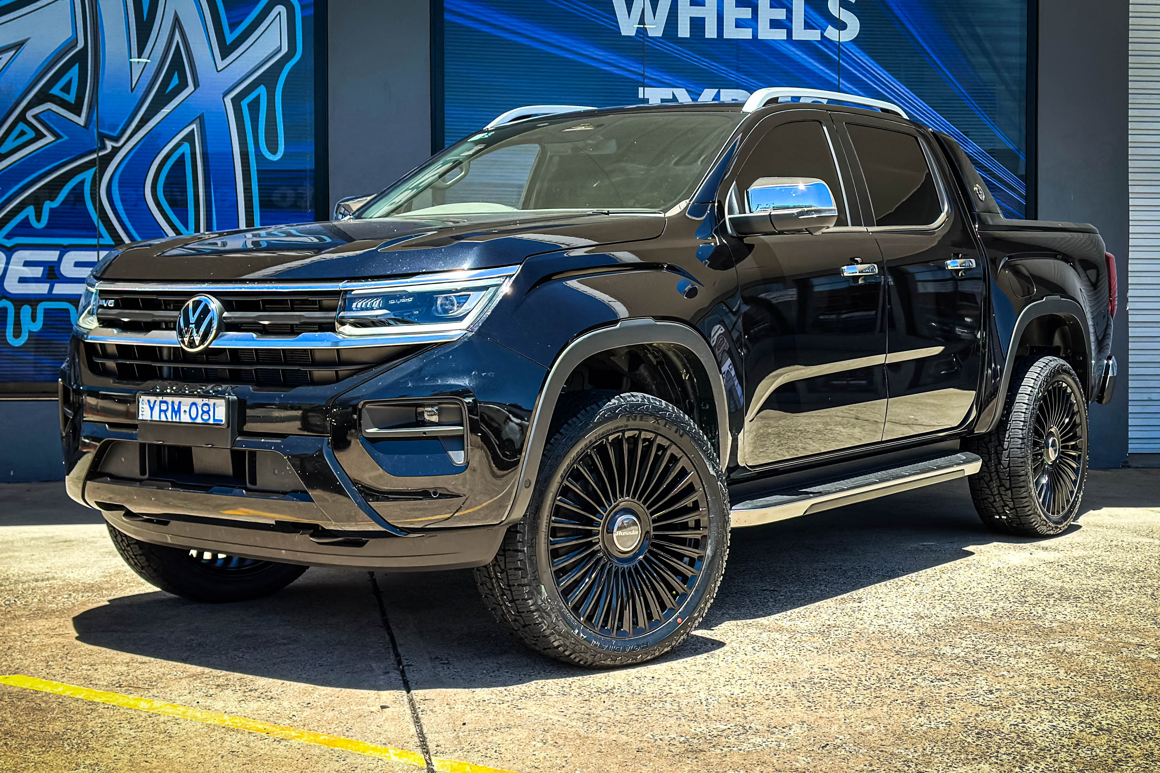 volkswagen amarok hussla dubai gloss black wheel #17786