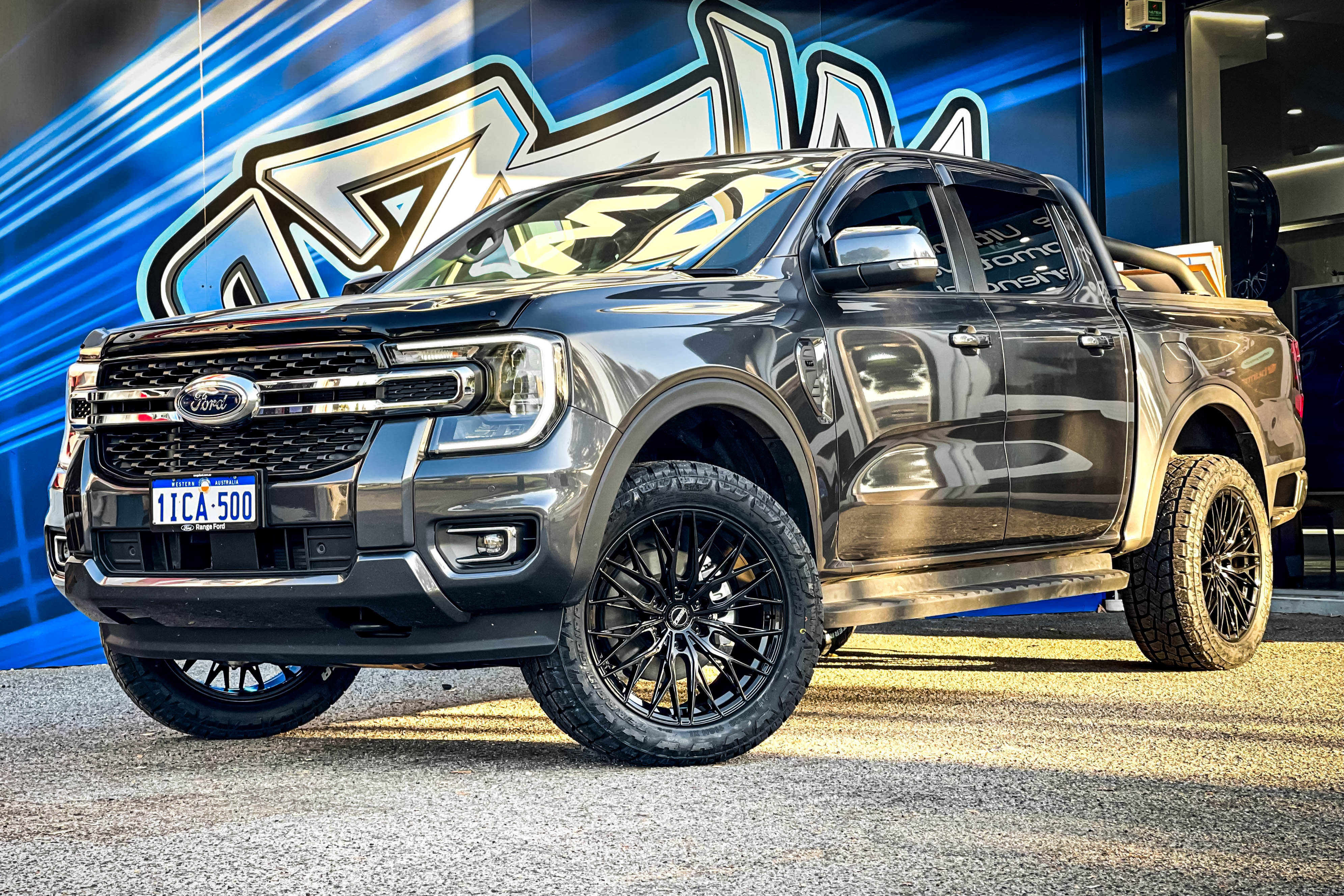 ford ranger hussla wolverine full gloss black wheel #17828