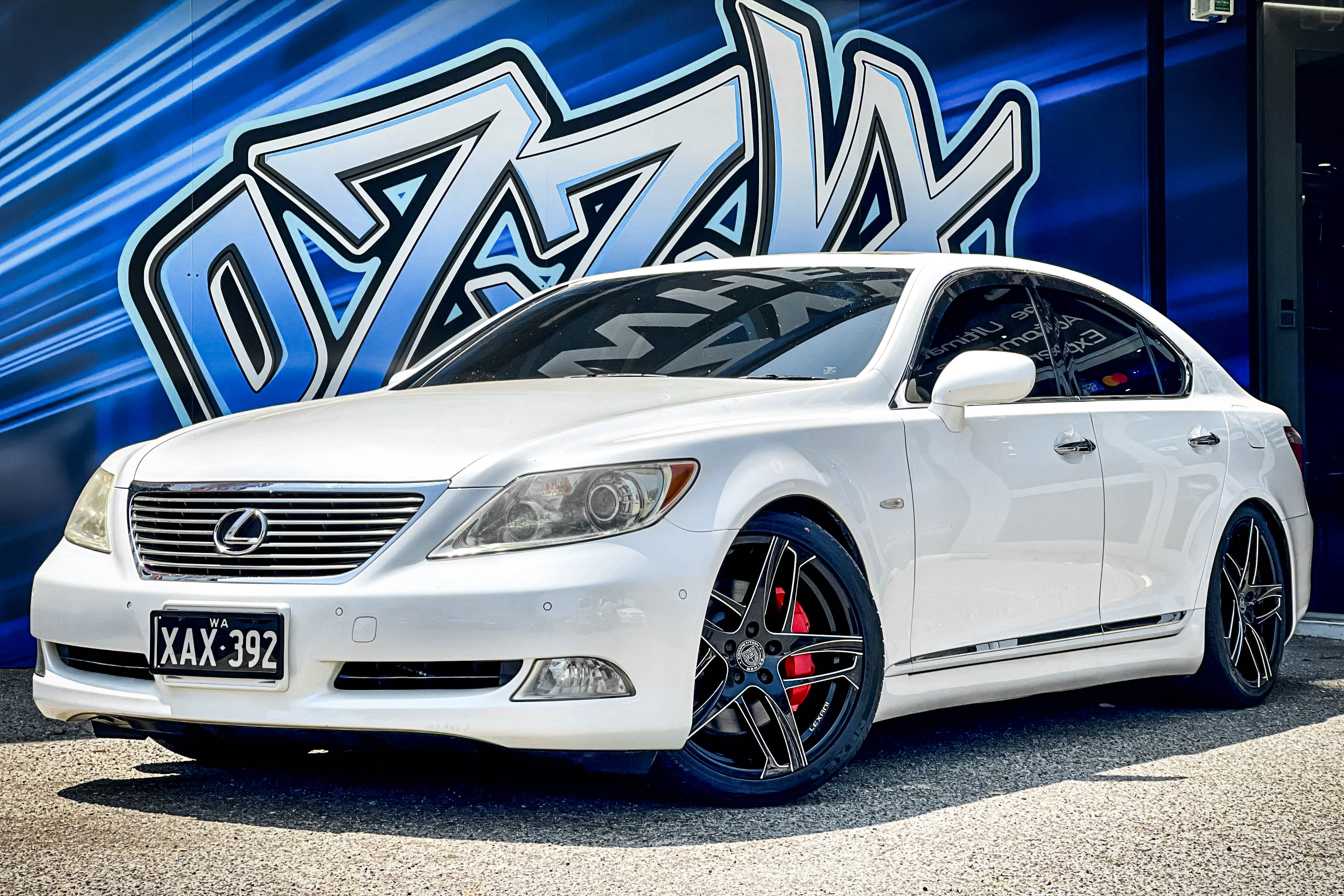 lexus ls lexani bavaria gloss black milled accents wheel #17836