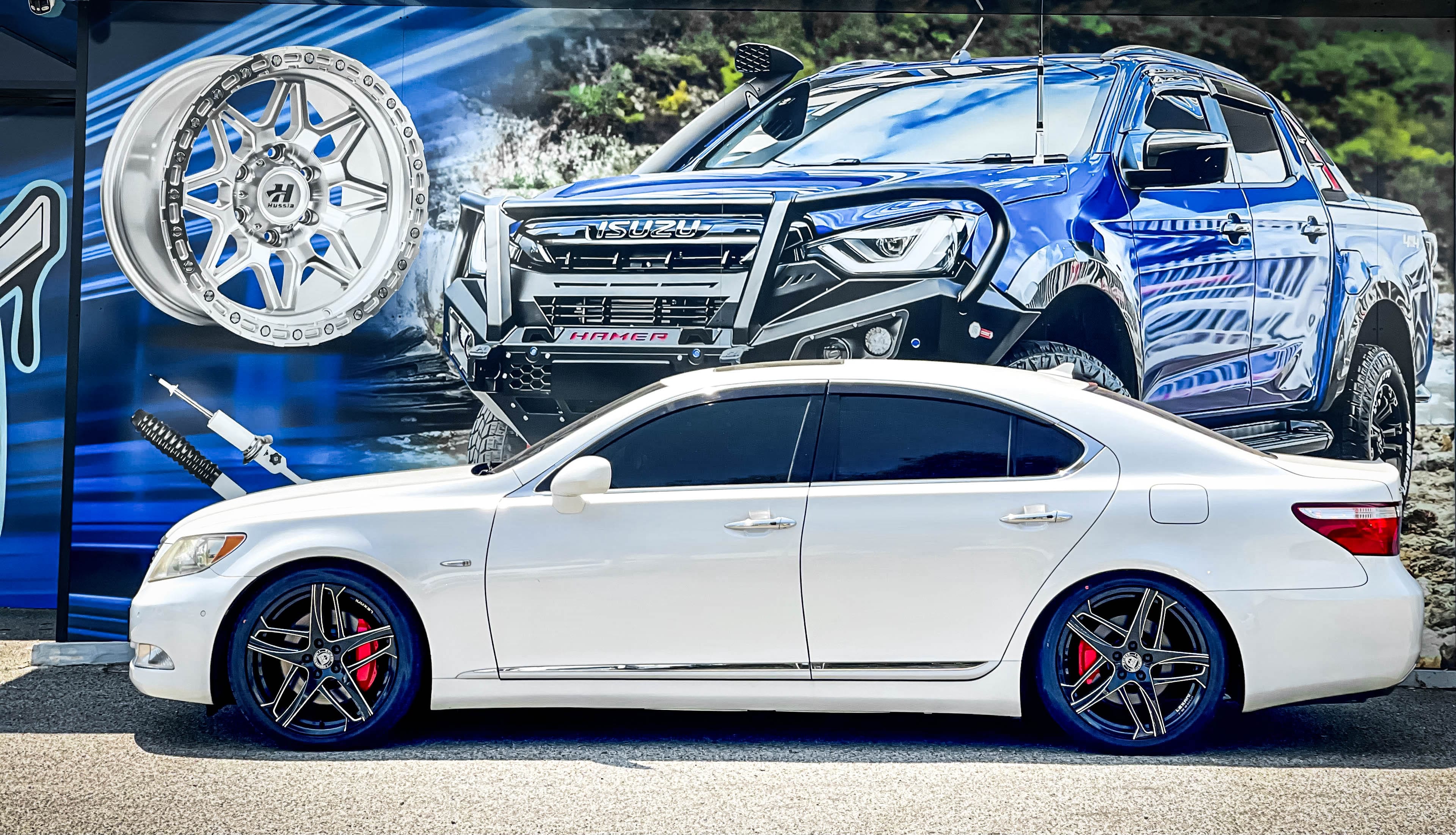 lexus ls lexani bavaria gloss black milled accents wheel #17836