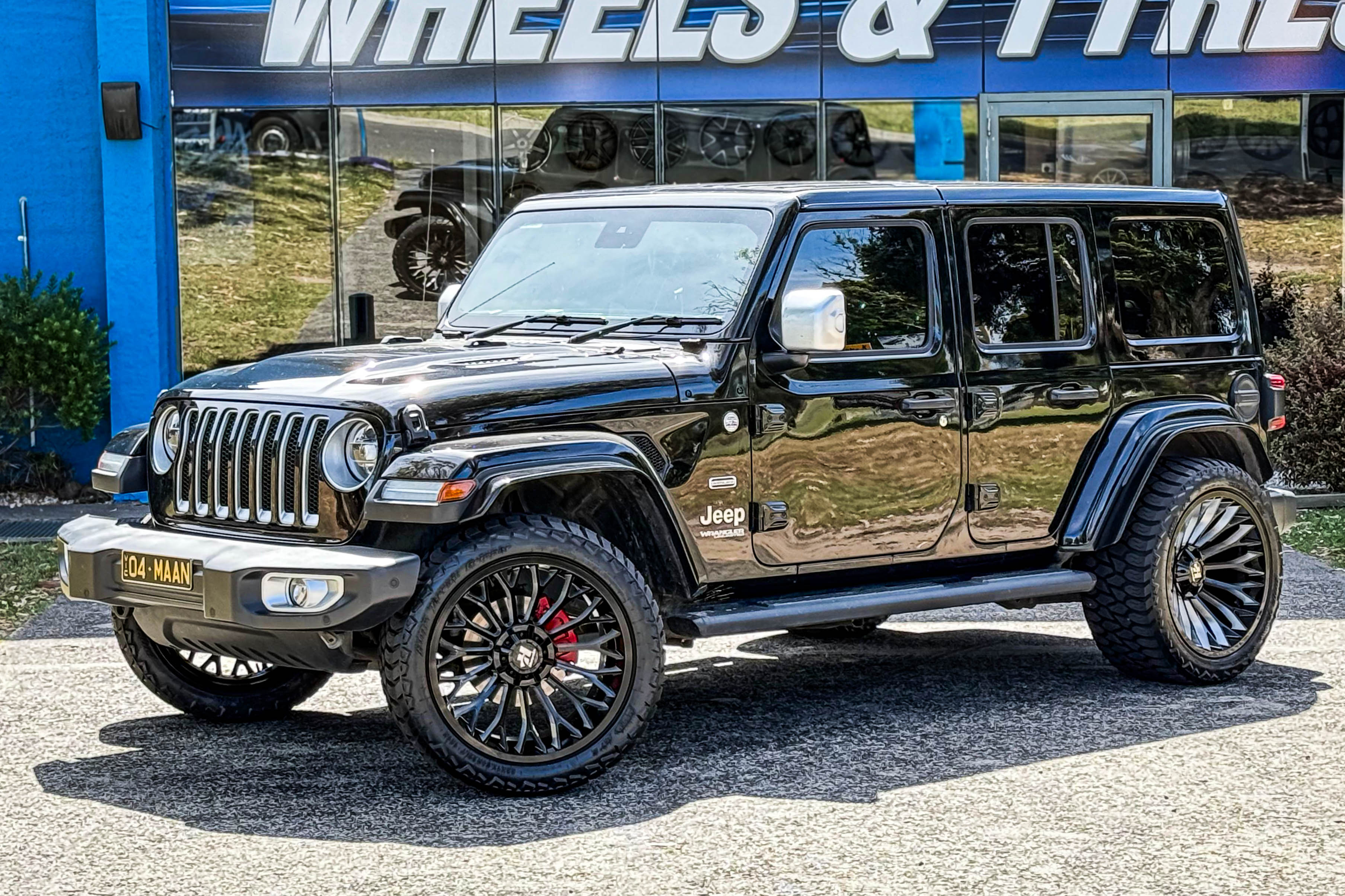 jeep wrangler hussla hybrid gloss black diamond milled wheel #17880