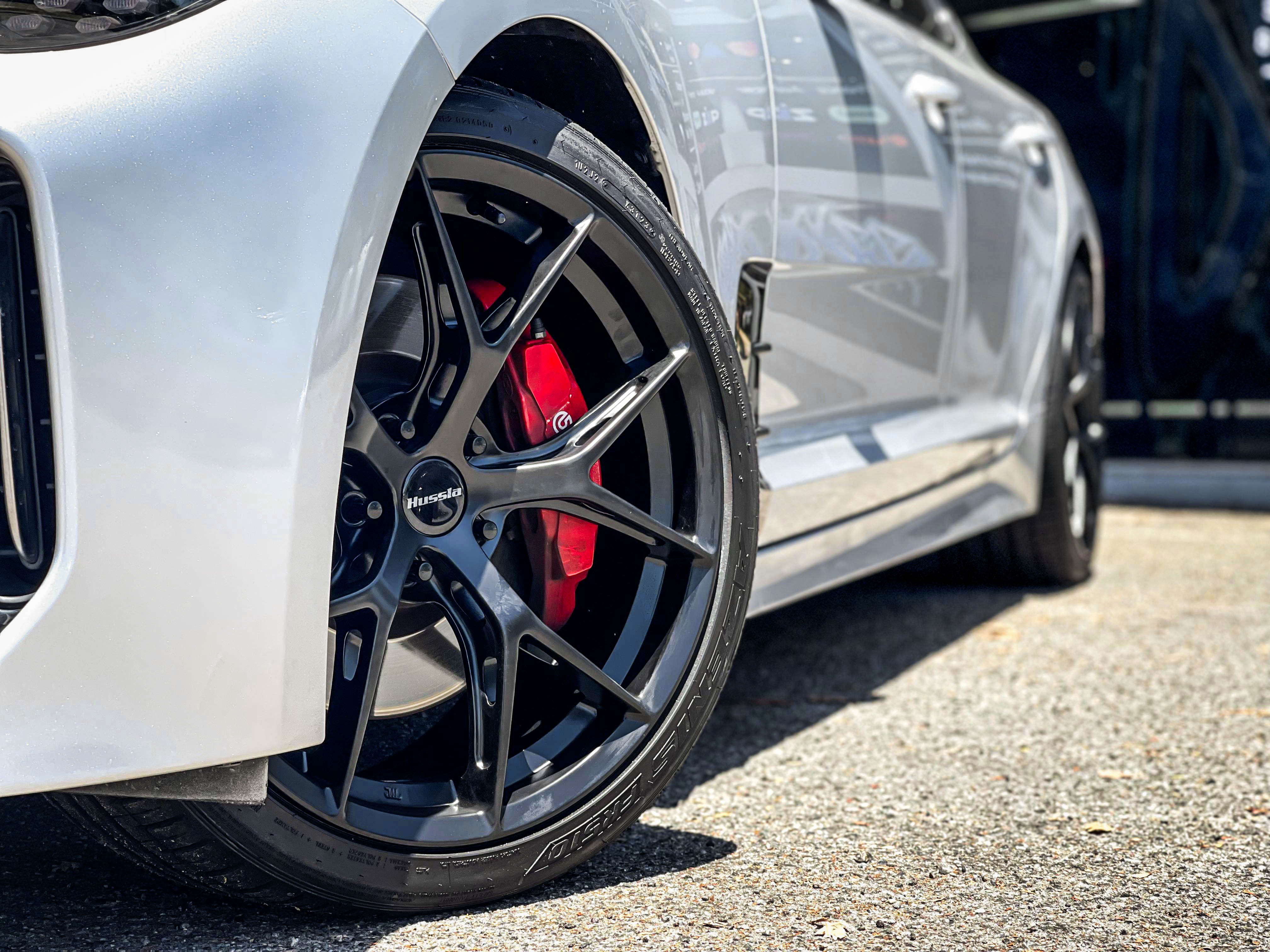 kia stinger hussla forged b6 matte black wheel #17882