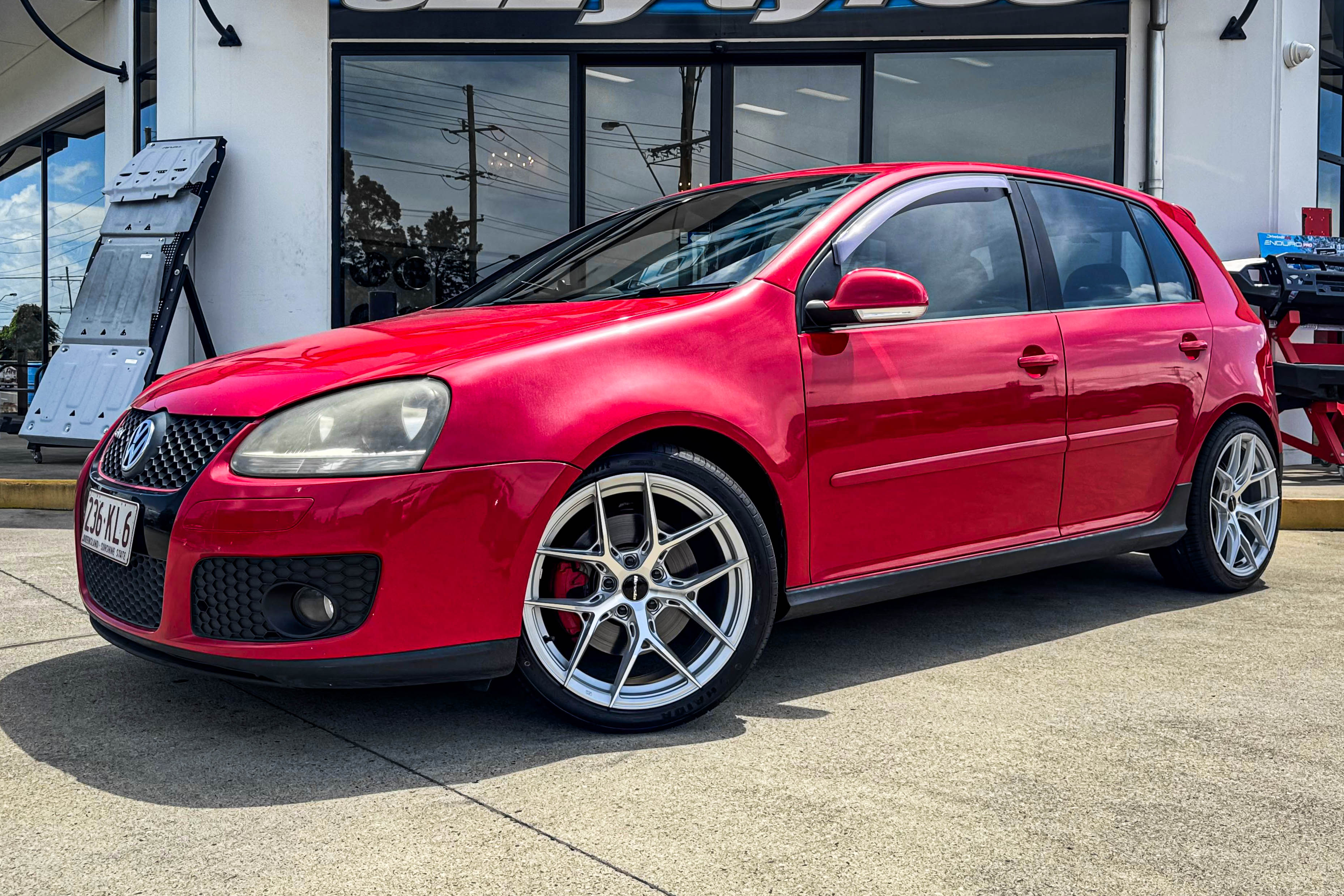 volkswagen golf hussla forged b6 diamond black wheel #17921