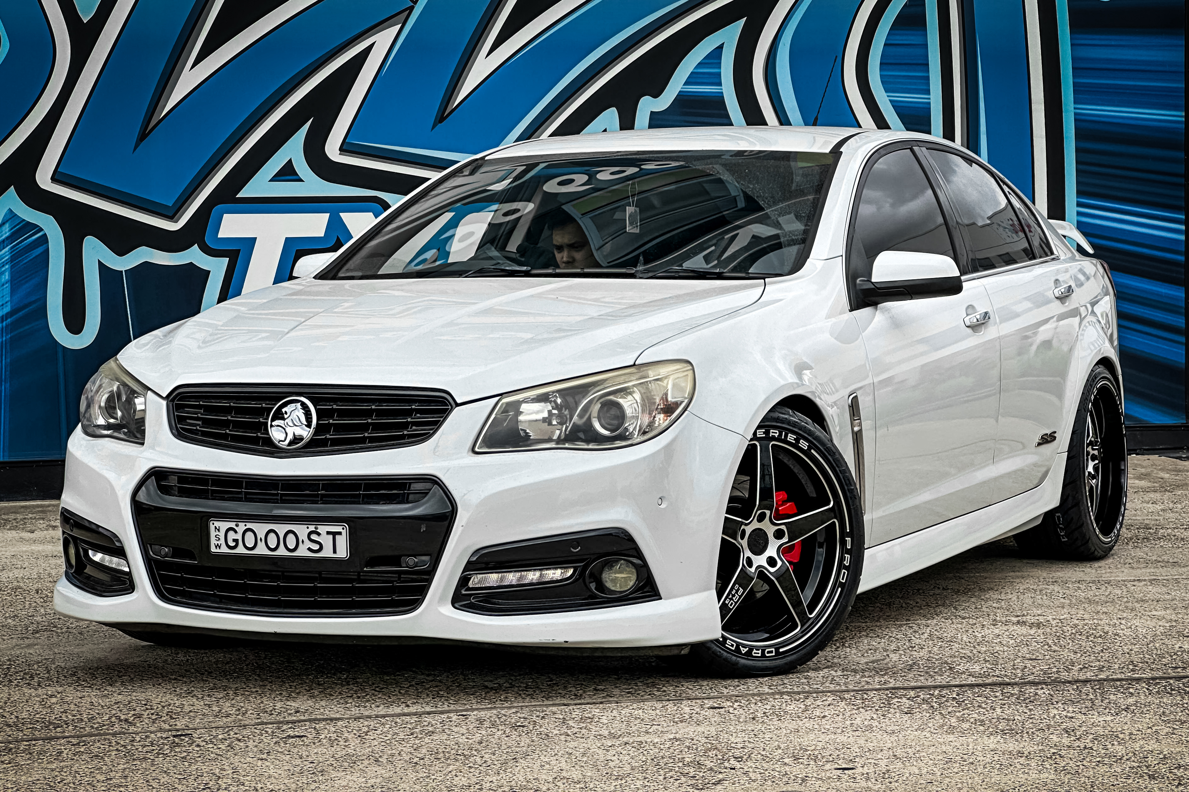 holden commodore pro drag pd1 black lip wheel #17930