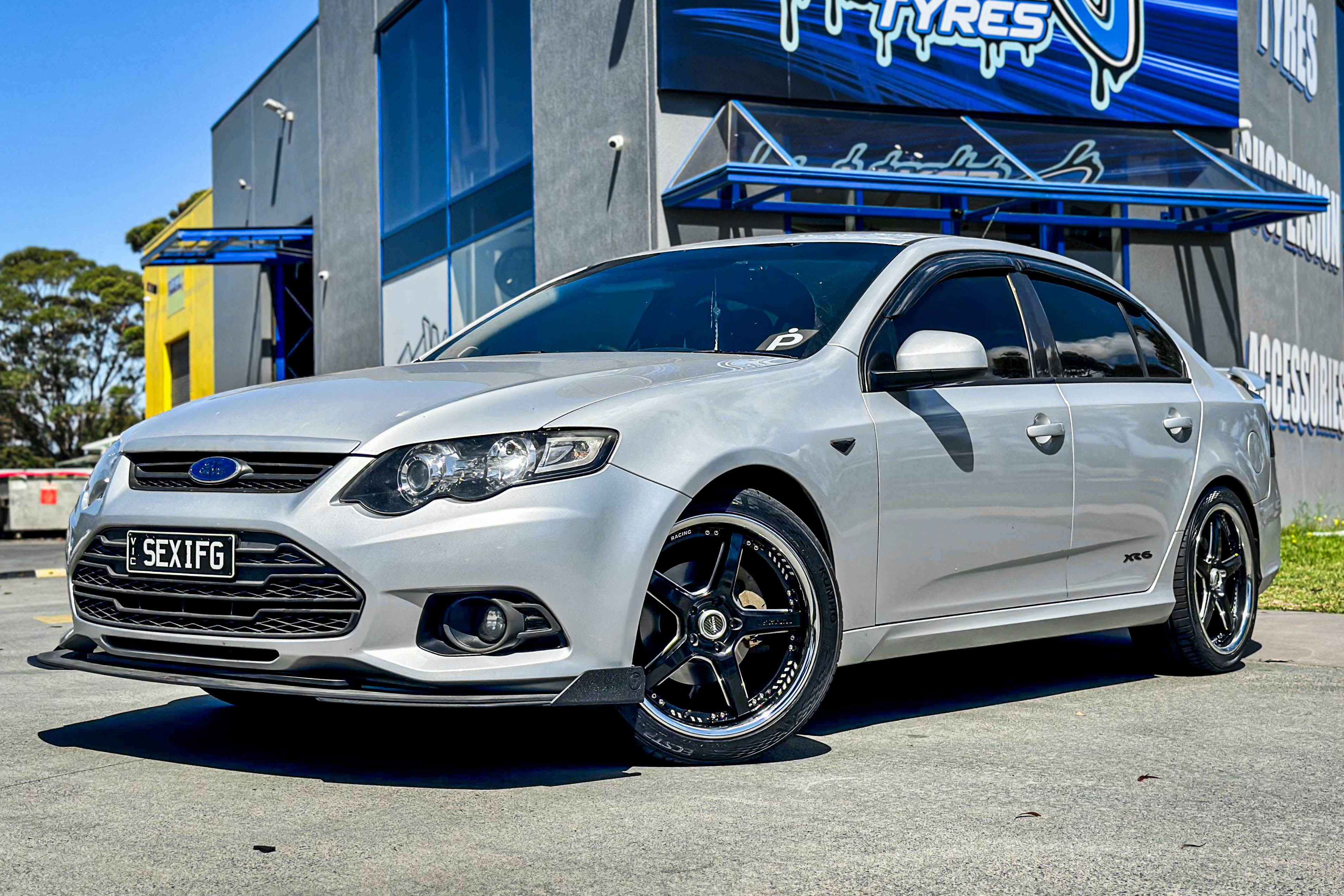 ford falcon vertini drift gloss black chrome lip wheel #17969