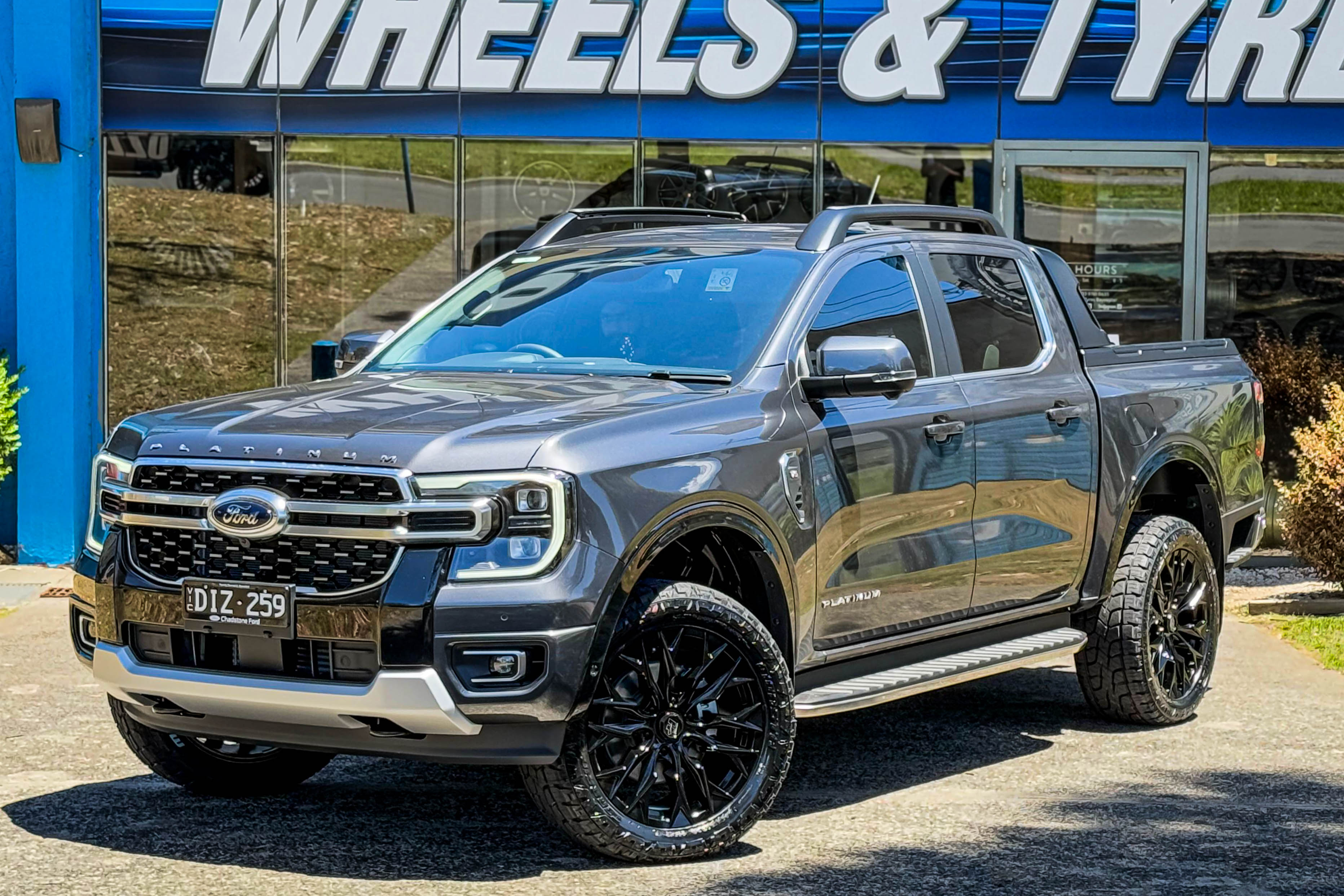 ford ranger hussla phantom gloss black wheel #17970