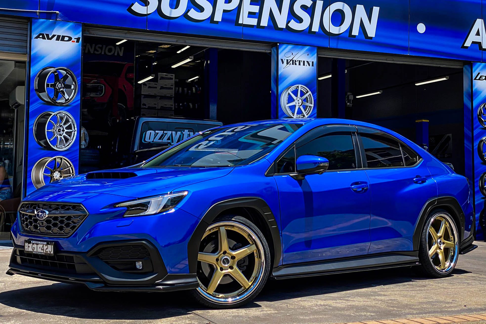 SUBARU WRX VERTINI DRIFT GOLD CHROME LIP Wheel #17990