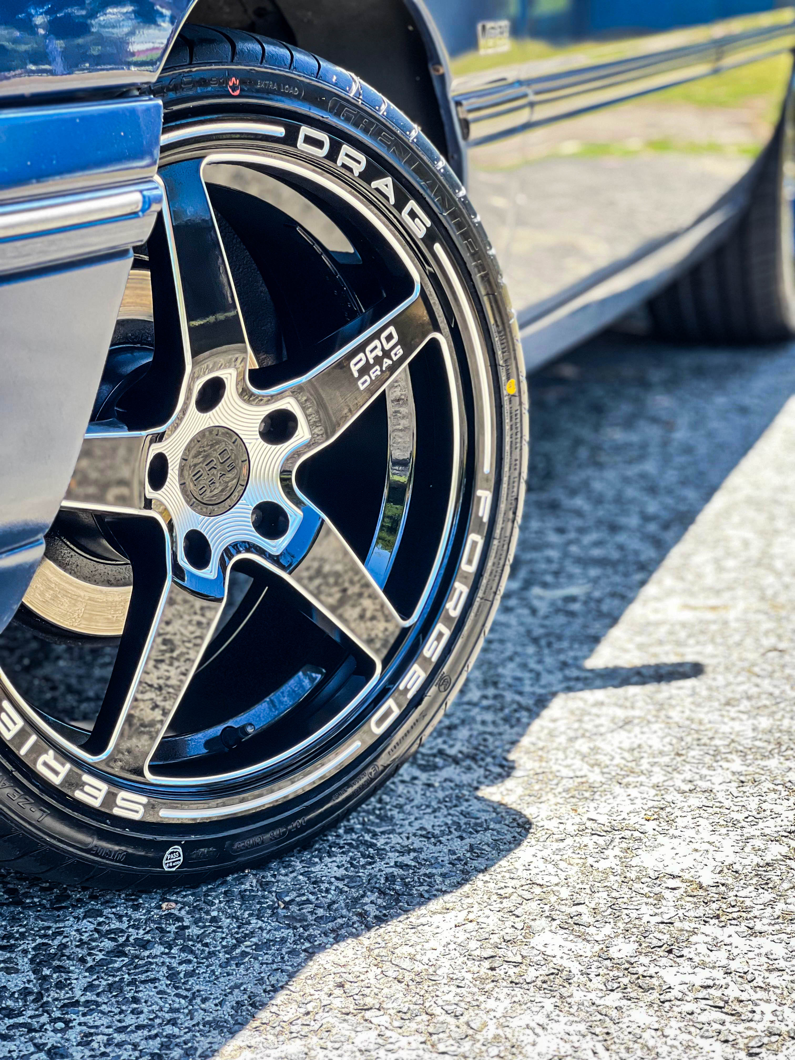 holden commodore pro drag pd1 black lip wheel #18029