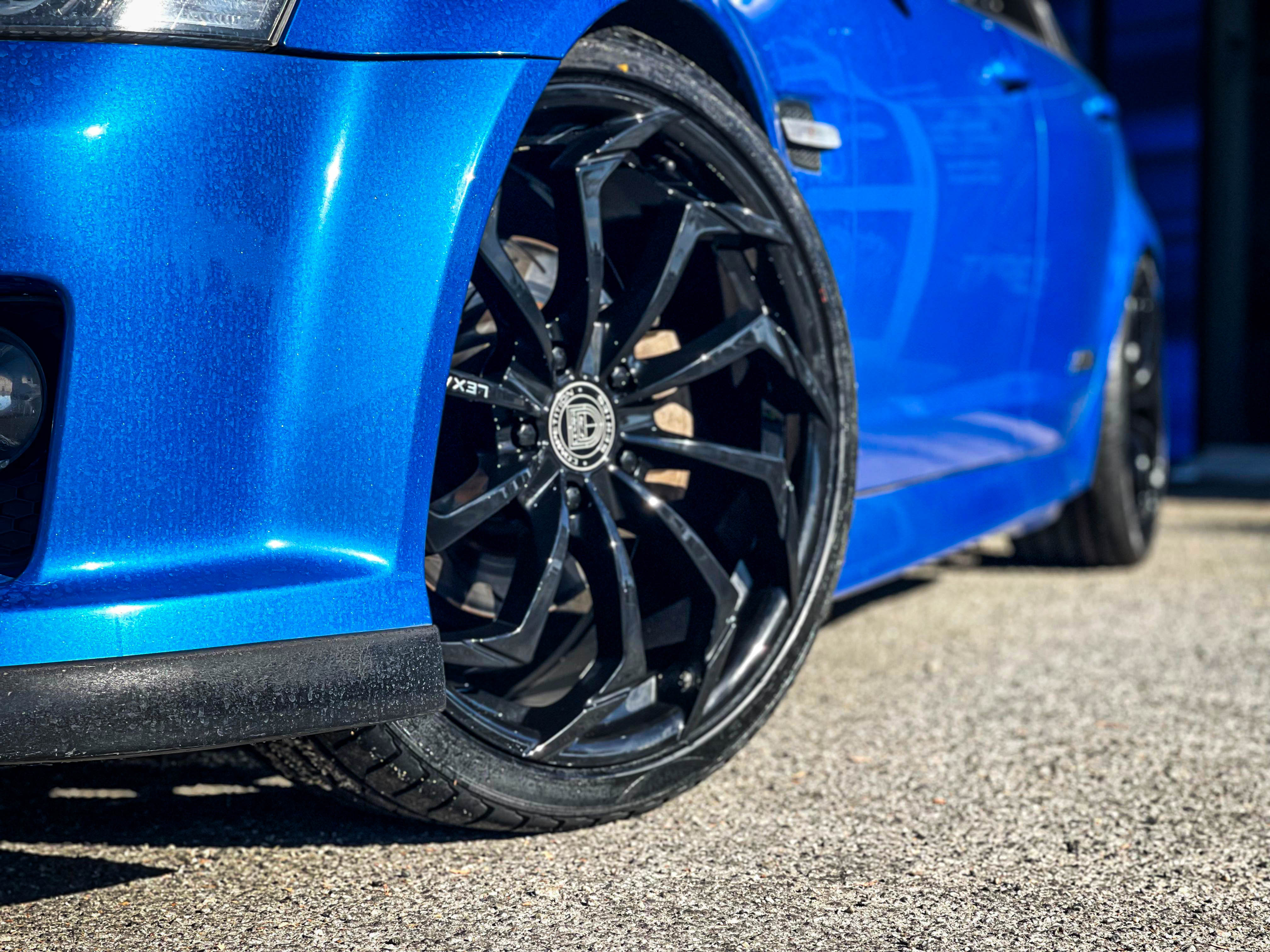 holden commodore lexani static full gloss black wheel #18032