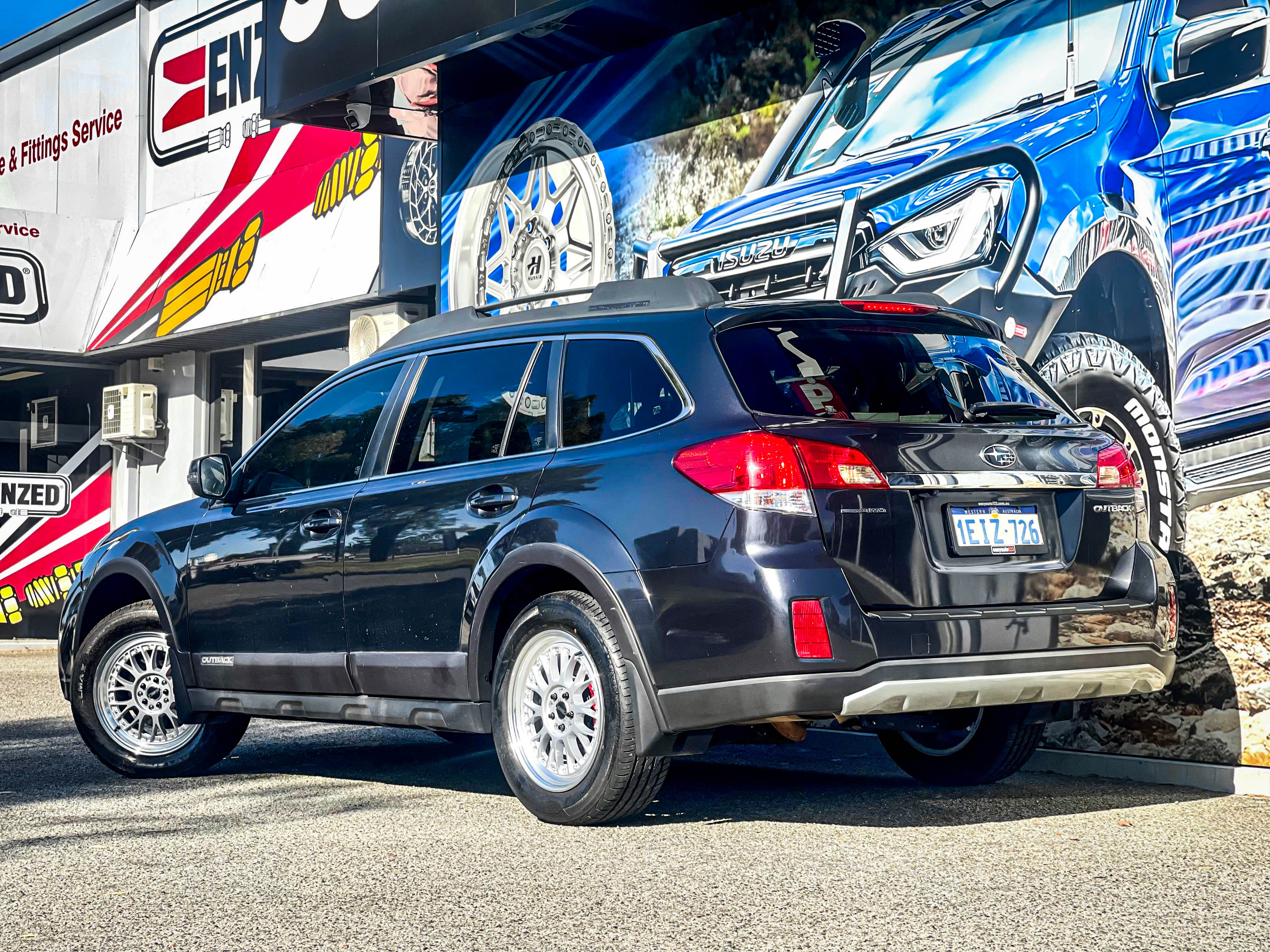 subaru outback hussla 021 silver machined lip wheel #18049