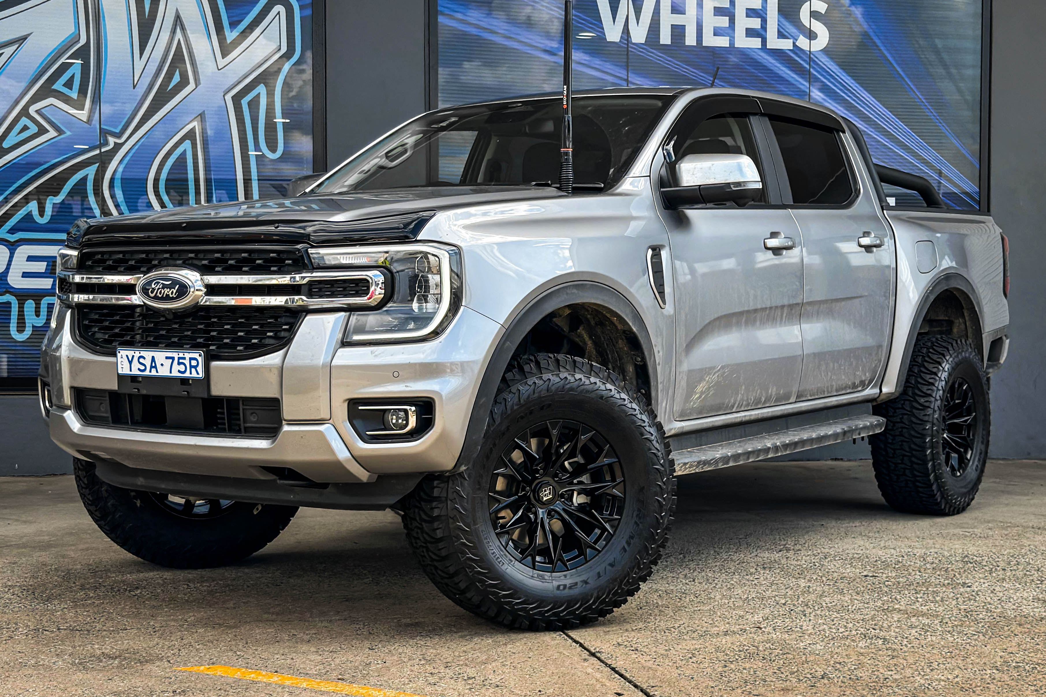 ford ranger hussla phantom gloss black wheel #18070