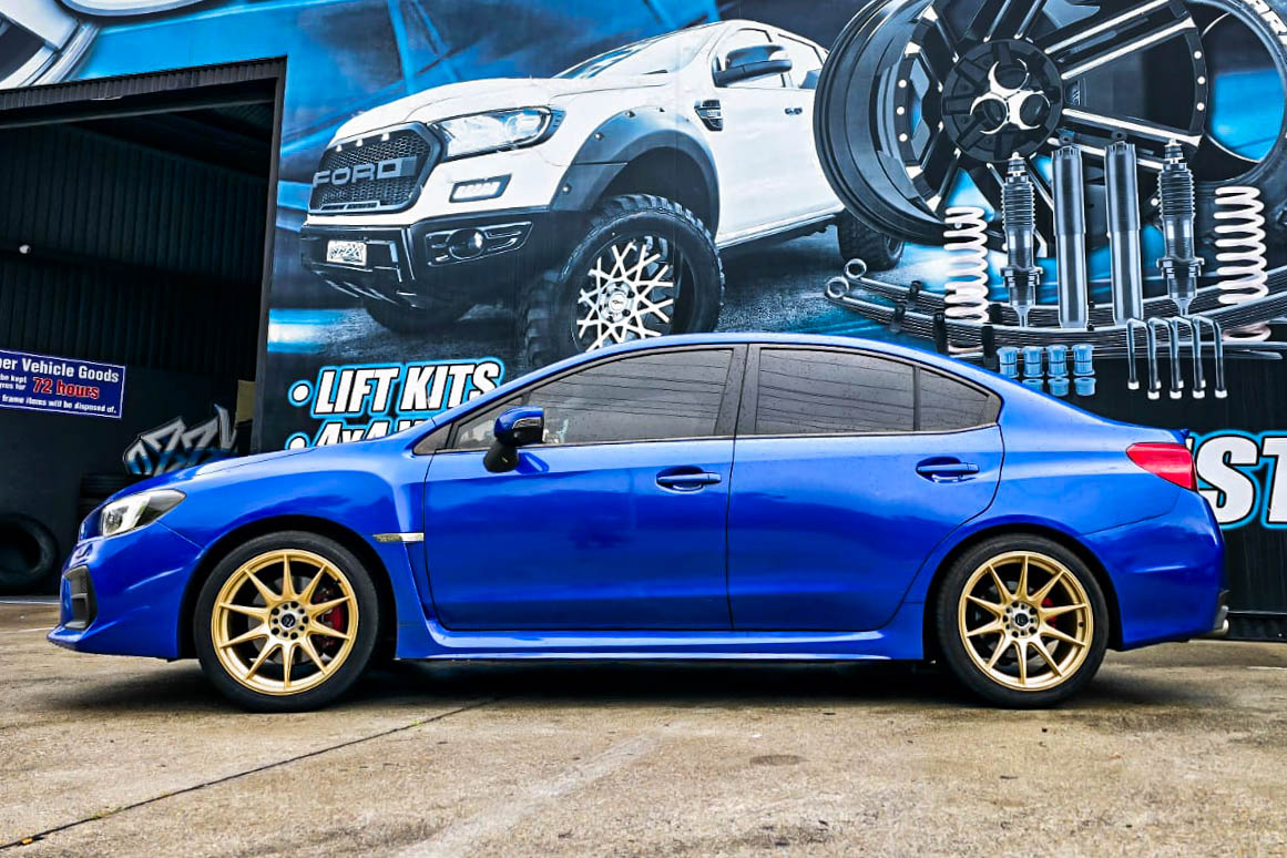 subaru wrx hussla 027 gold wheel #18086