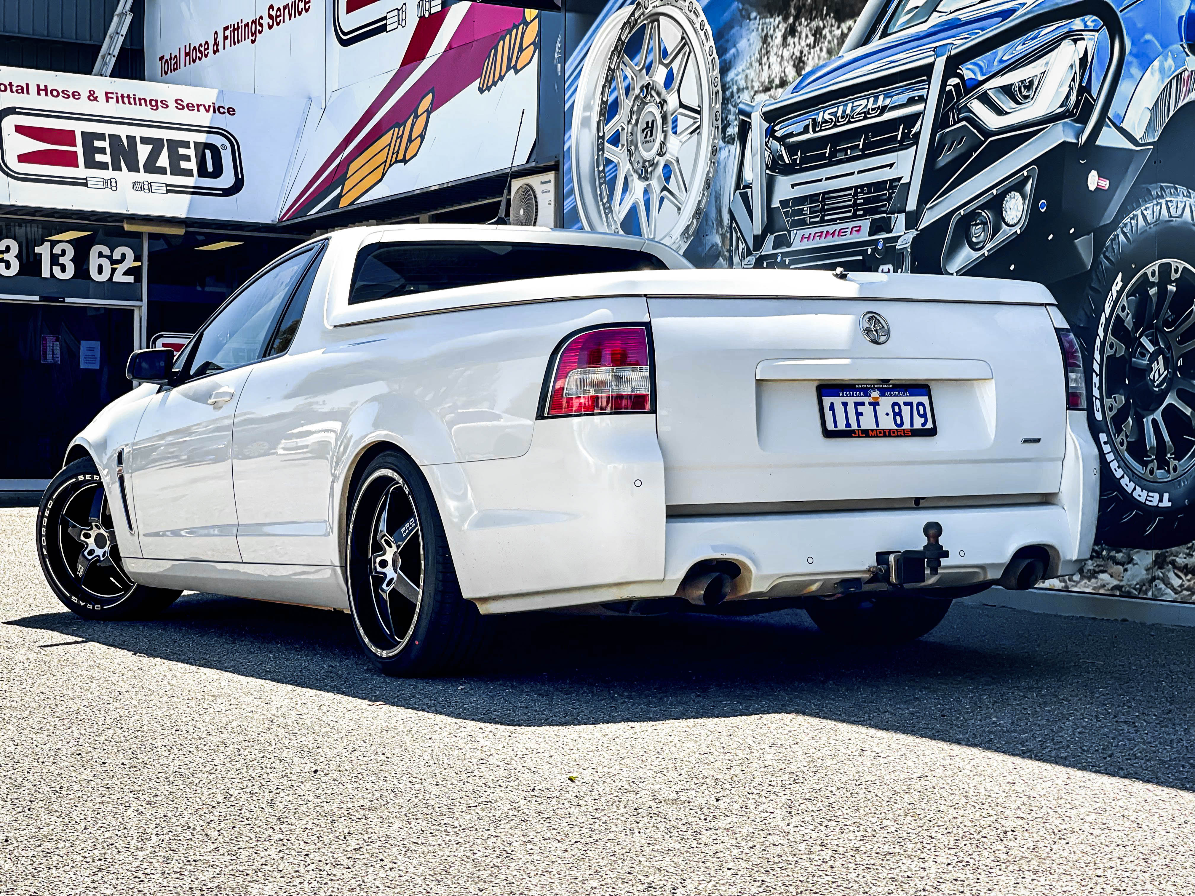 holden commodore ute pro drag pd1 black lip wheel #18107