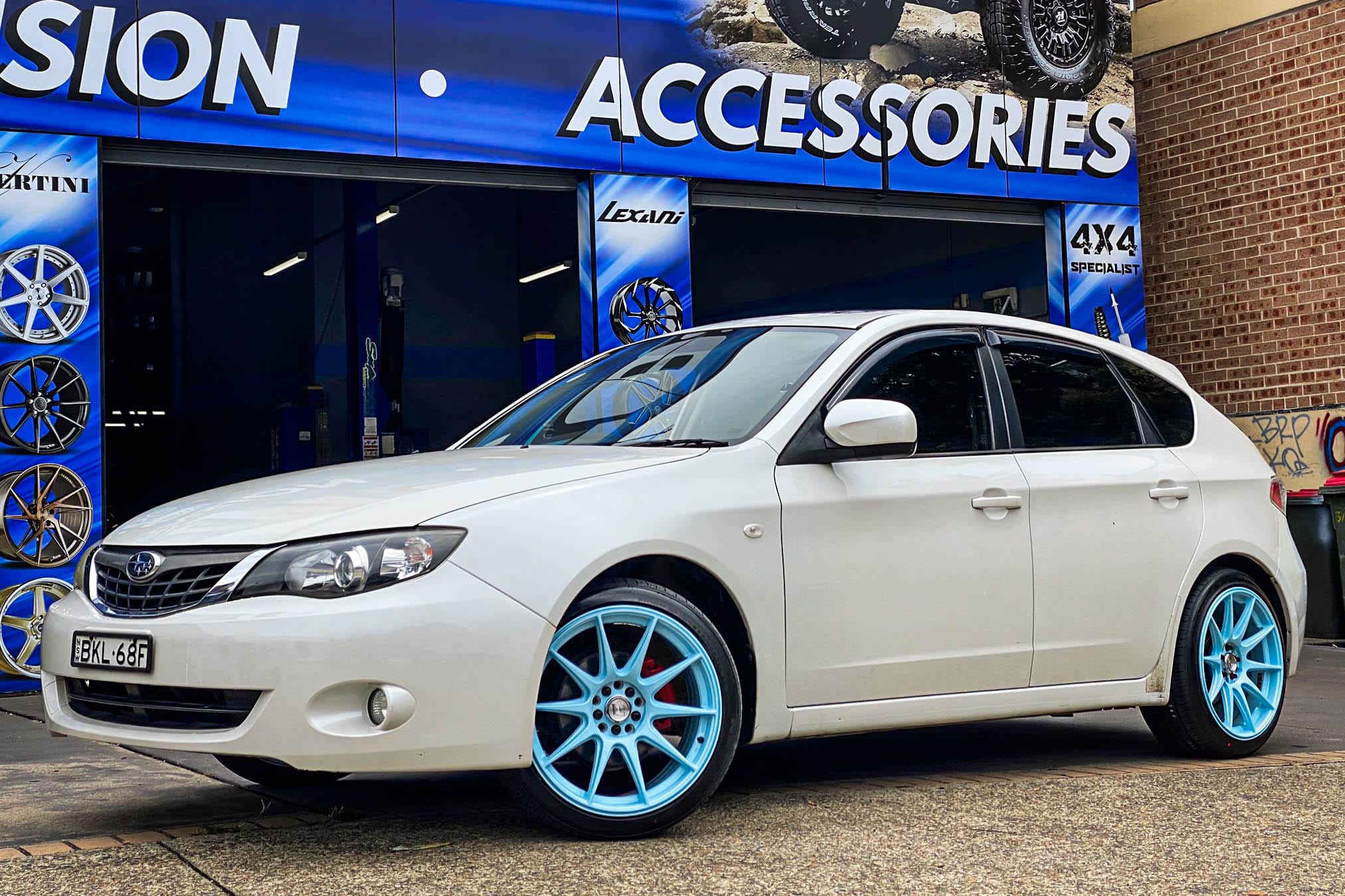 subaru impreza hussla 027 pastel baby blue wheel #18164