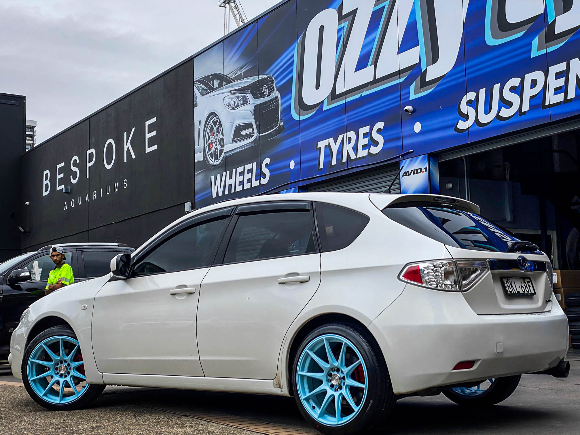subaru impreza hussla 027 pastel baby blue wheel #18164