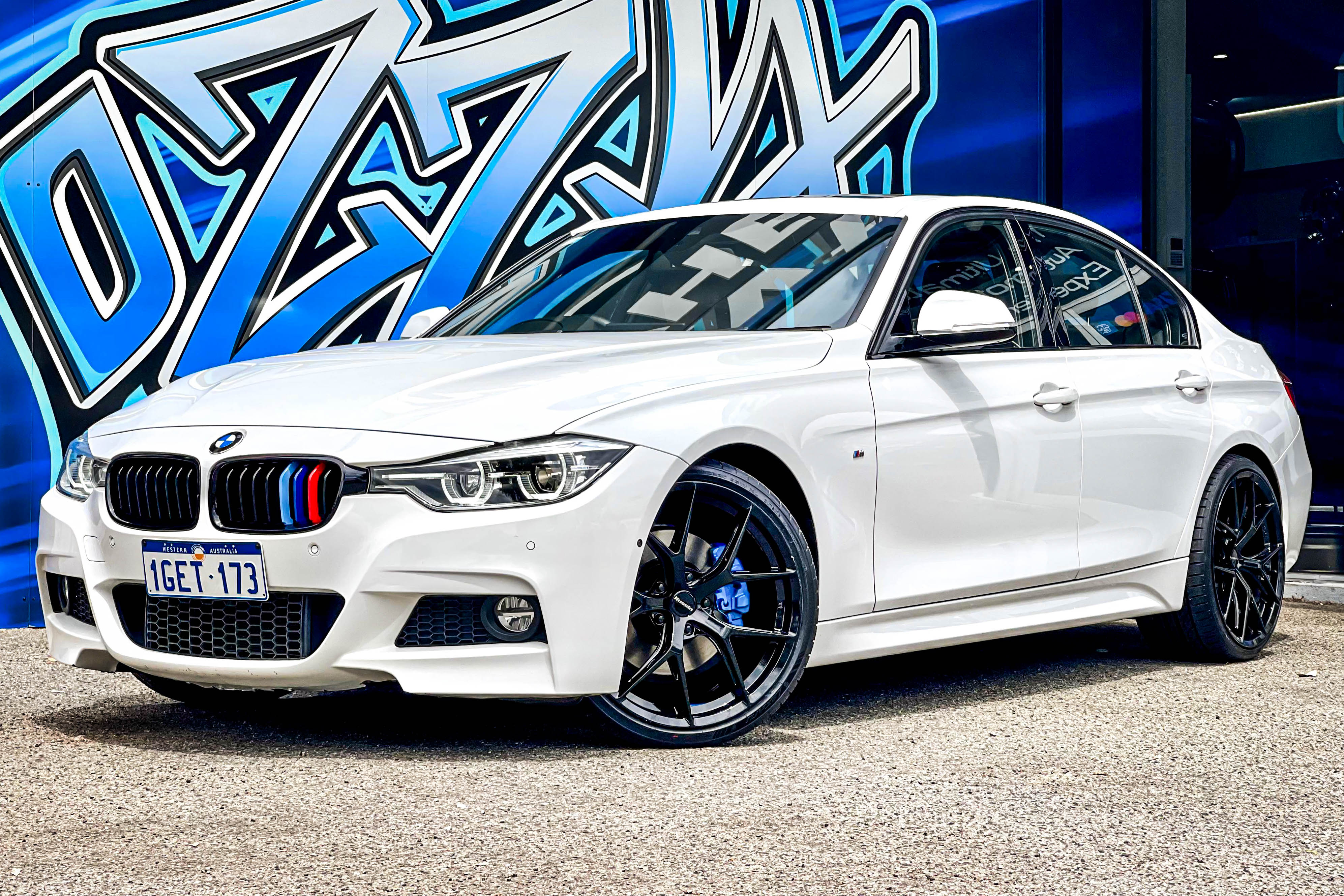bmw 3 series hussla forged b6 gloss black wheel #18179