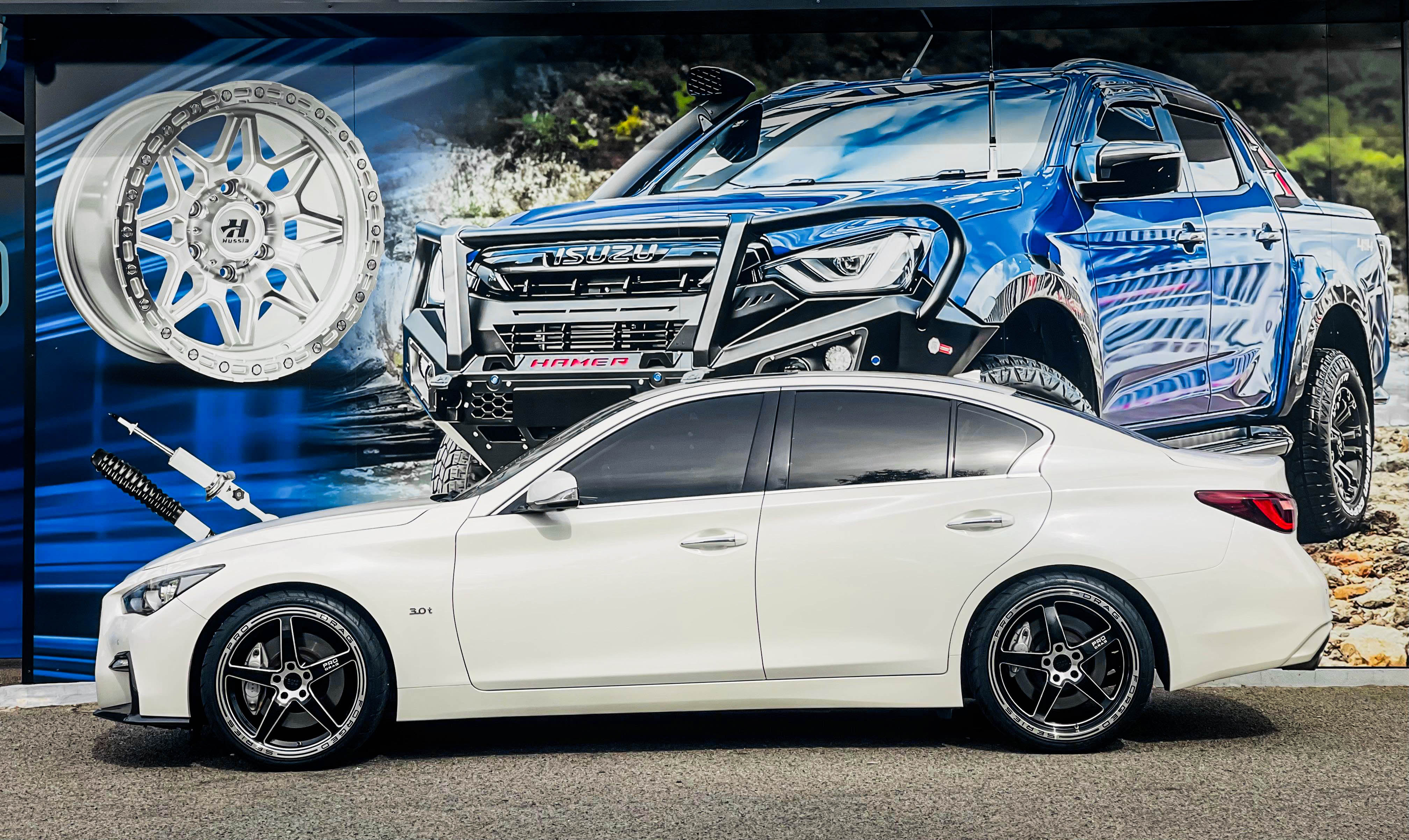 infiniti q50 pro drag pd1 black lip wheel #18187