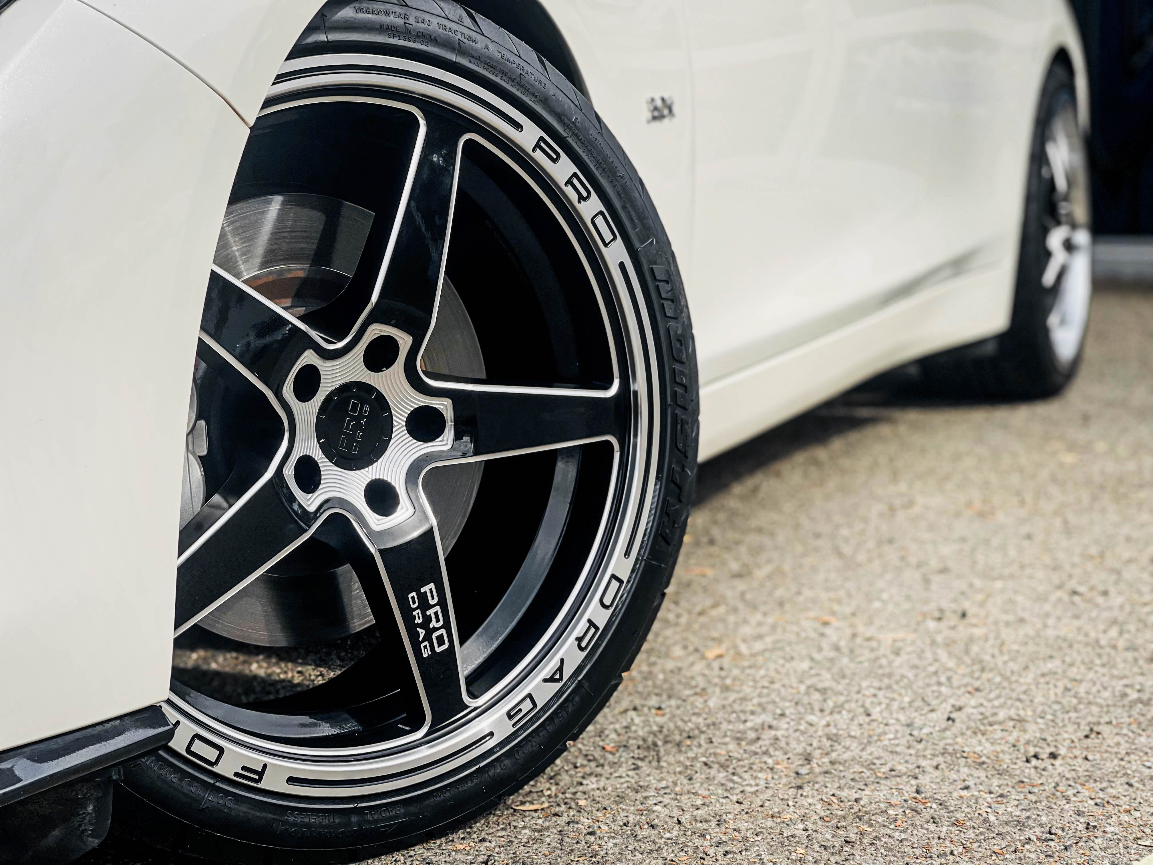infiniti q50 pro drag pd1 black lip wheel #18187