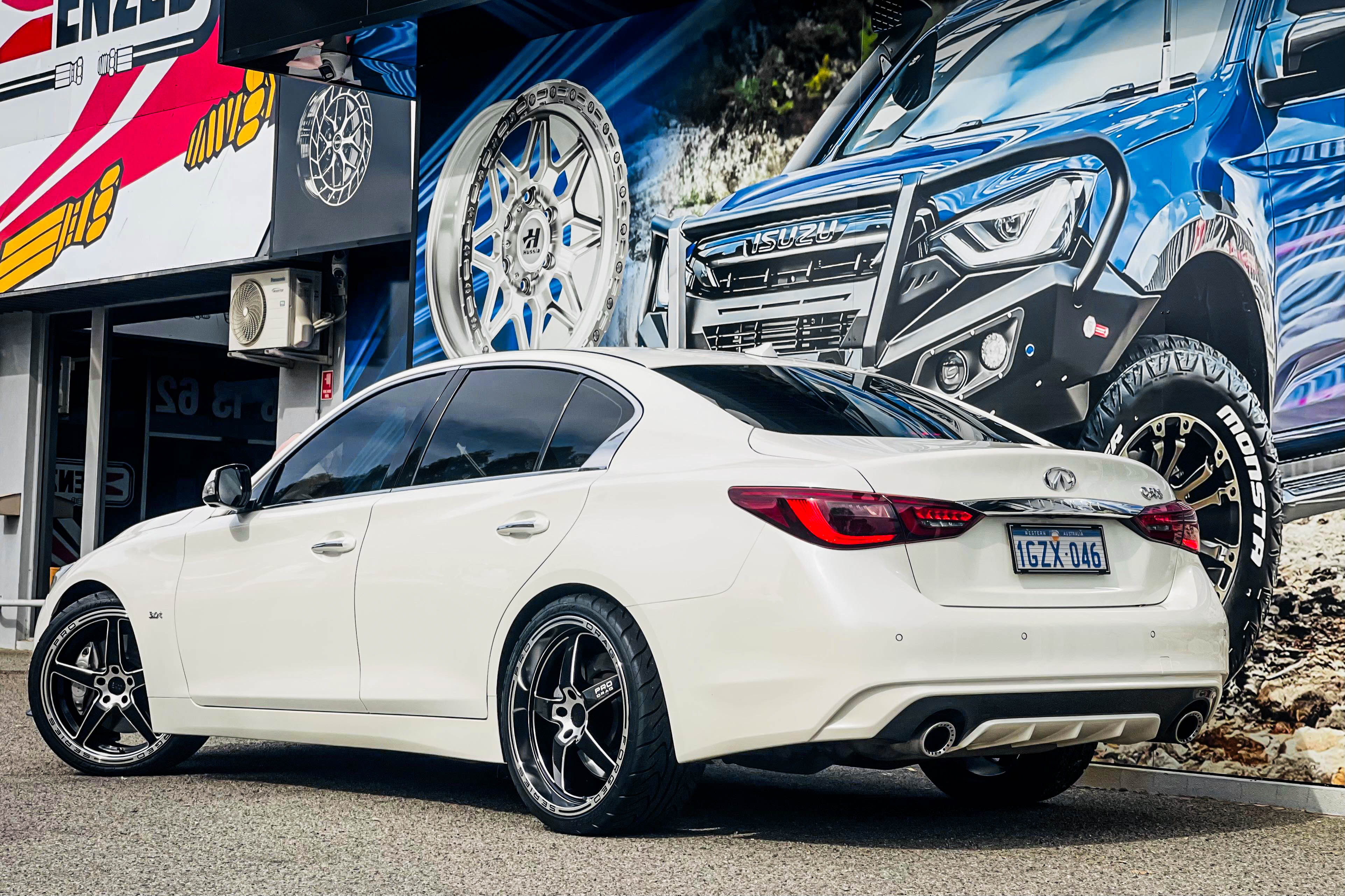 infiniti q50 pro drag pd1 black lip wheel #18187