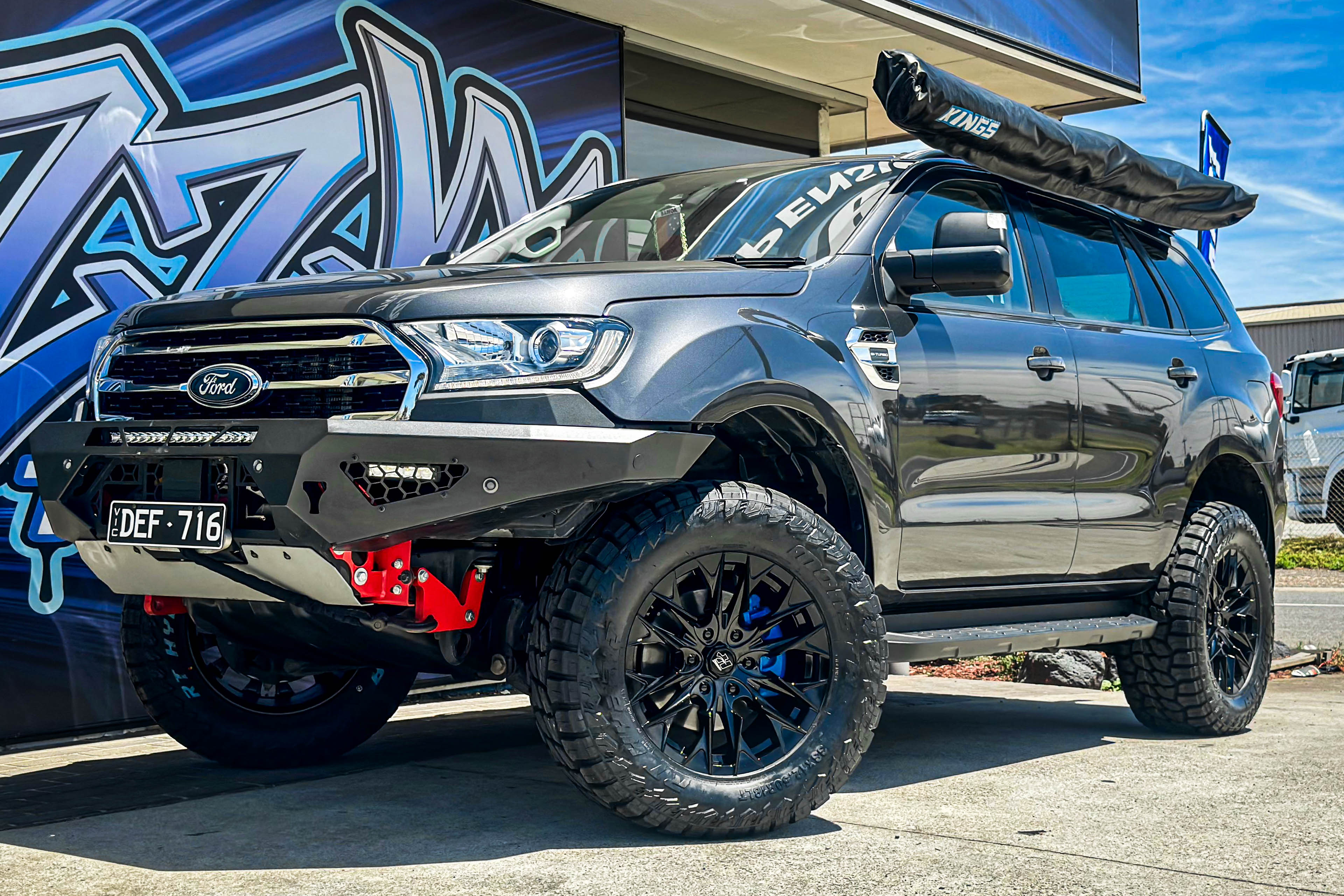 ford everest hussla phantom gloss black wheel #18201