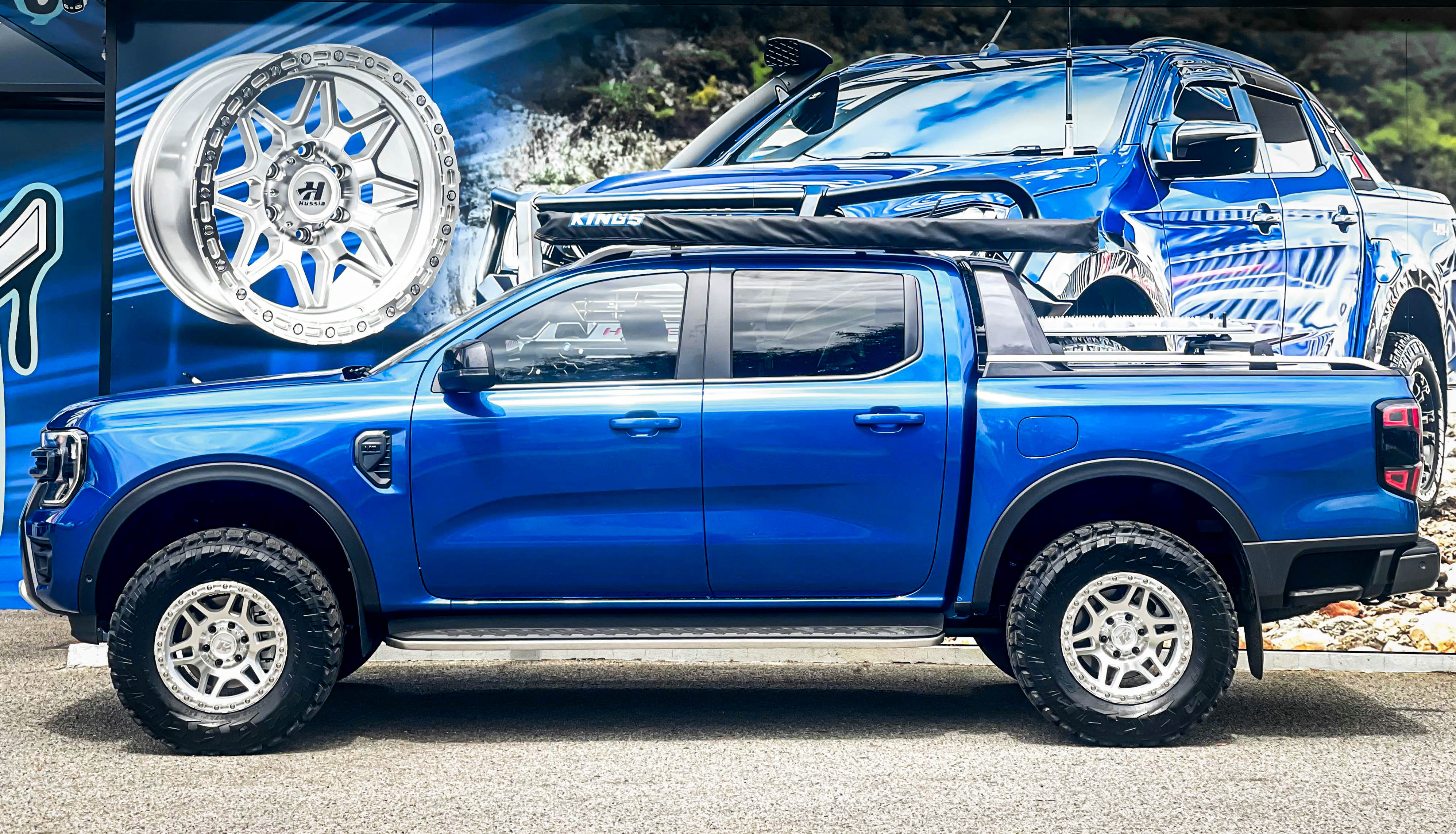 ford ranger hussla terror diamond cut machined wheel #18225