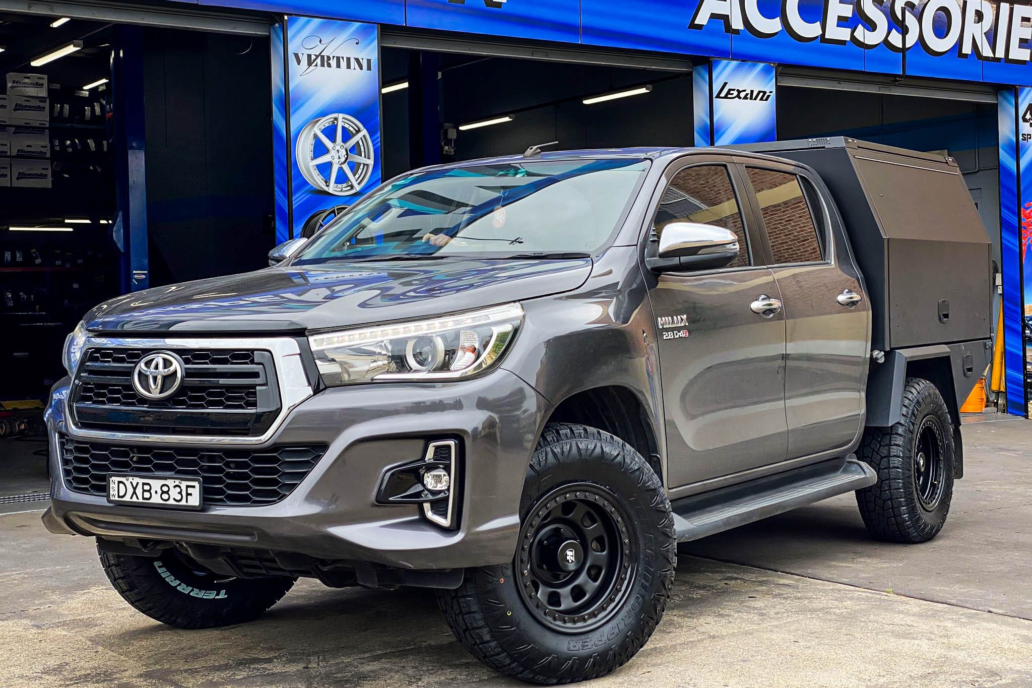 toyota hilux revolution steel wheel matte black wheel #18231