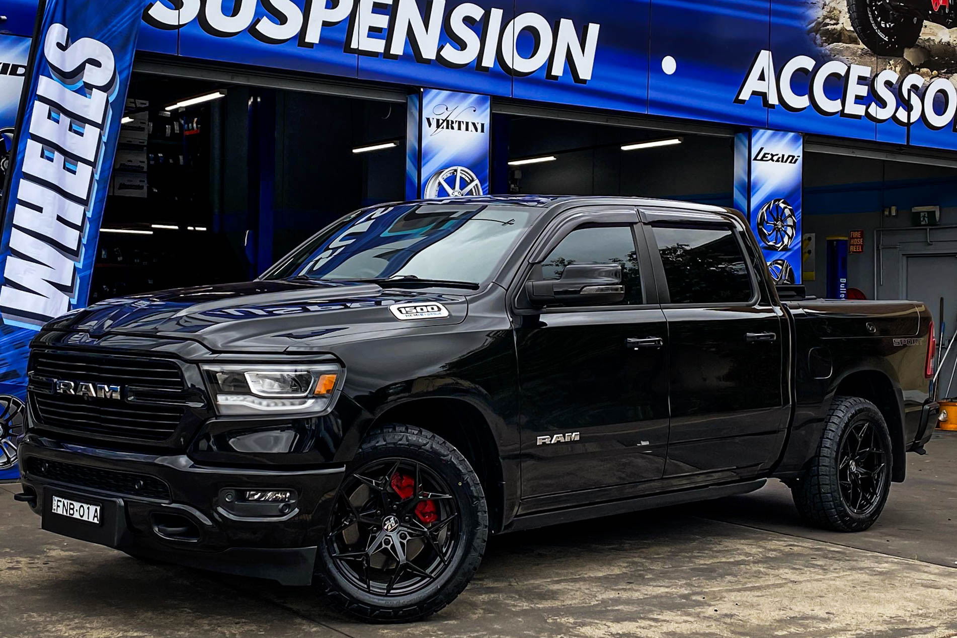 ram 1500 hussla ghost gloss black wheel #18246