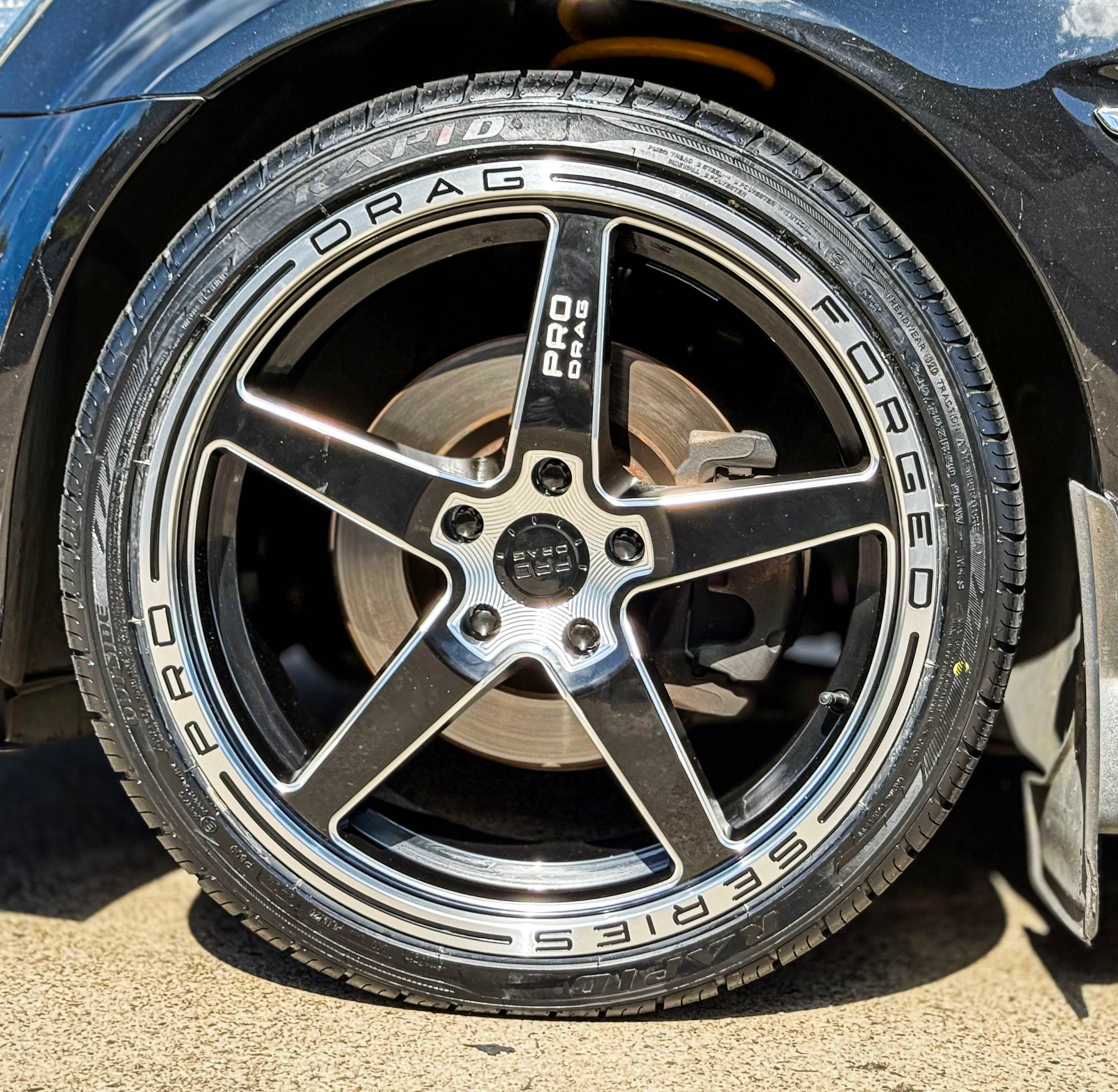 holden commodore pro drag pd1 black lip wheel #18261