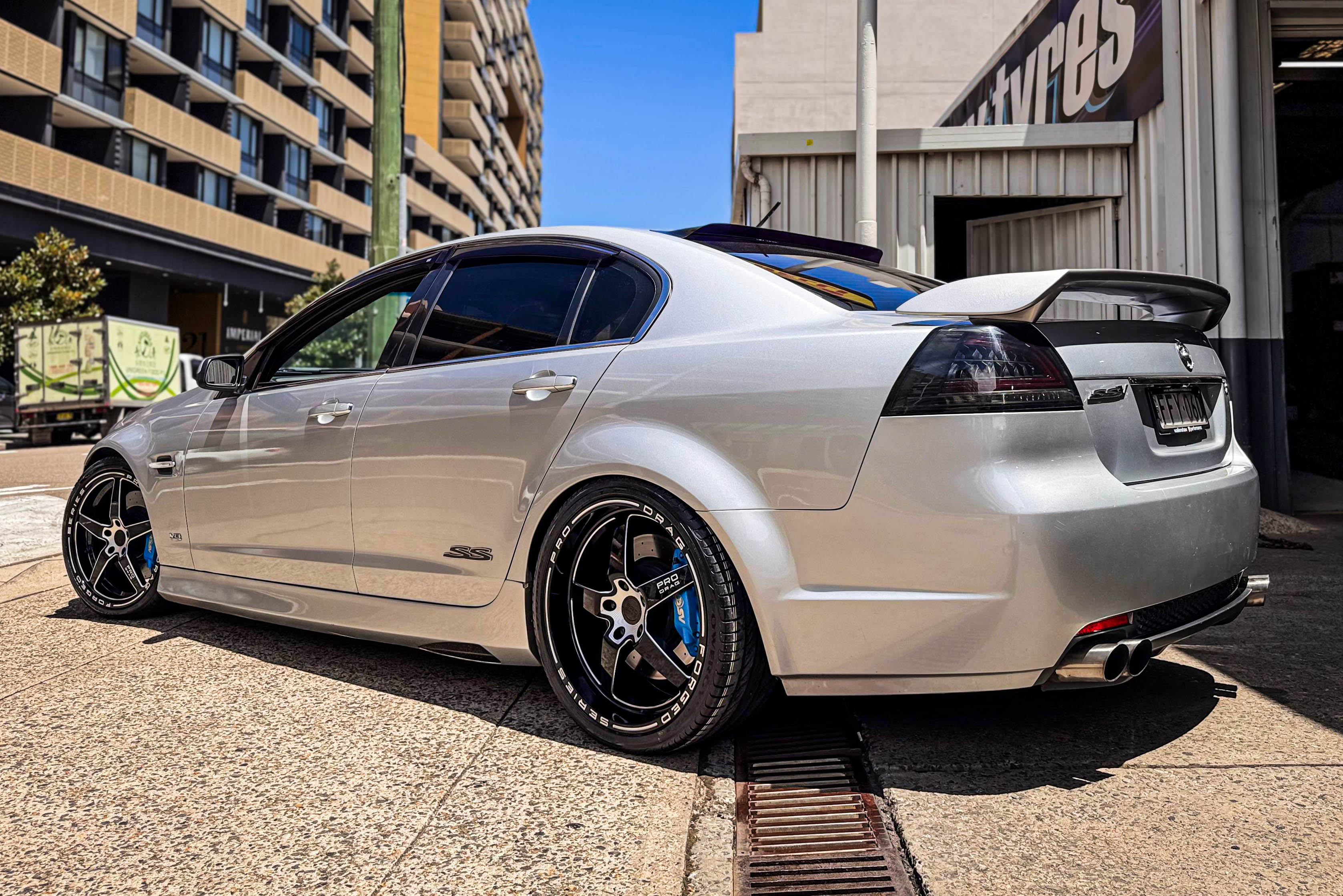 holden commodore pro drag pd1 black lip wheel #18282